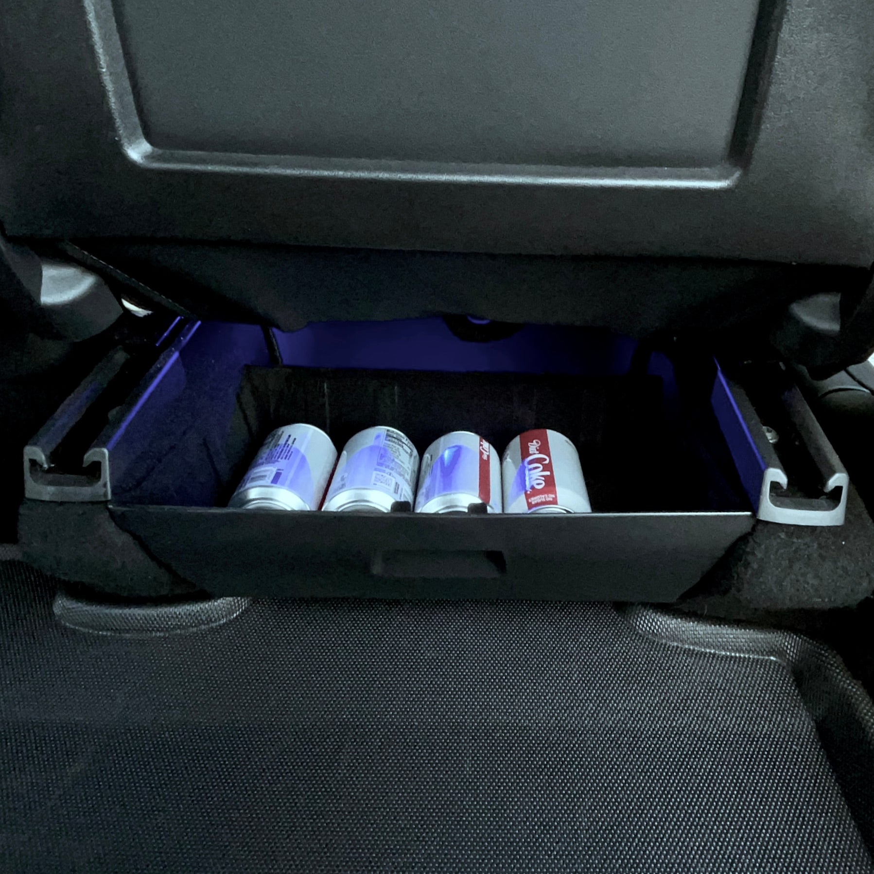 Model Y Under Seat Sliding Storage Tray Open Top
