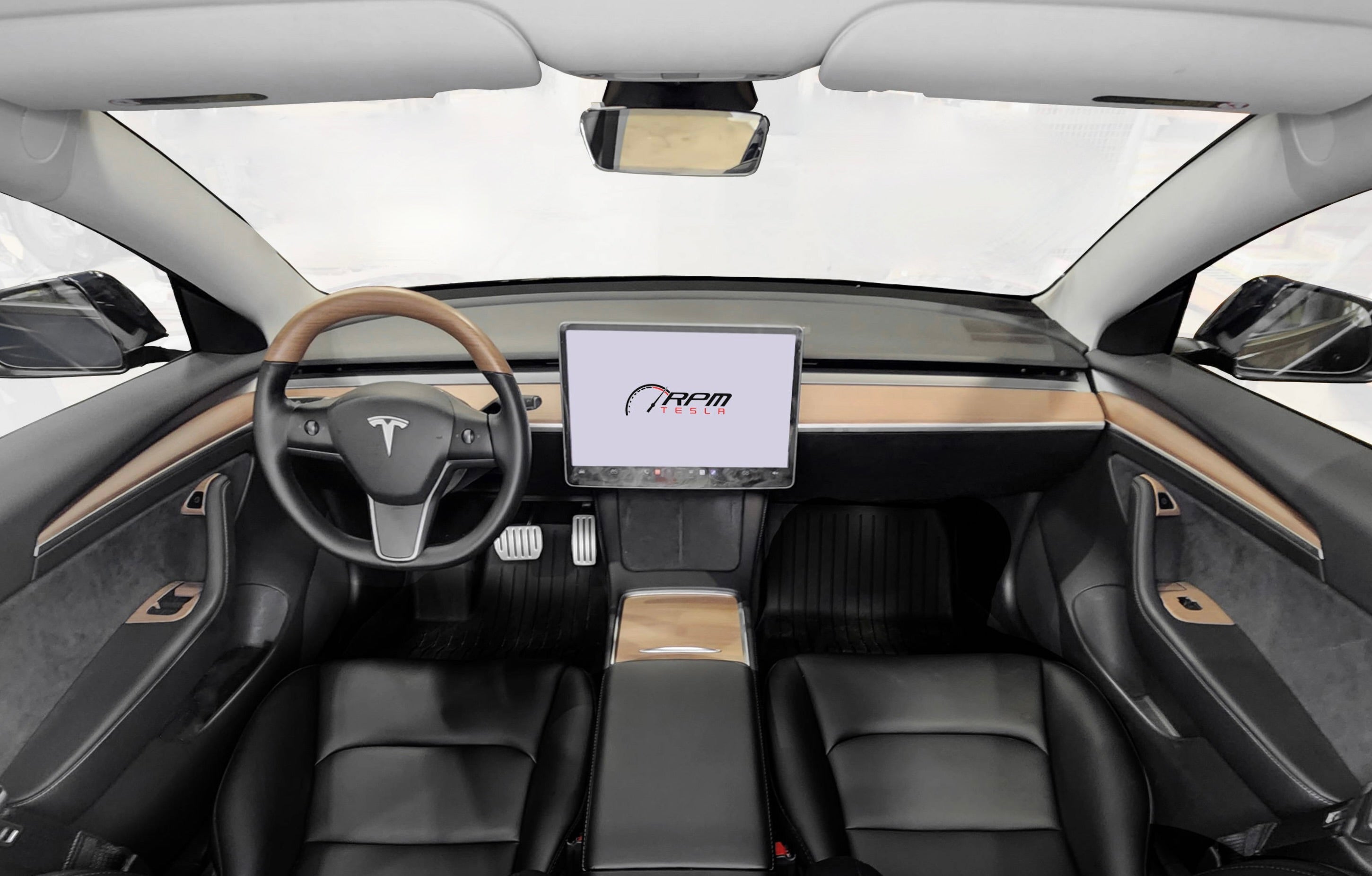Model Y - Real Open-Pore Wood Veneer – RPM TESLA Aftermarket Accessories