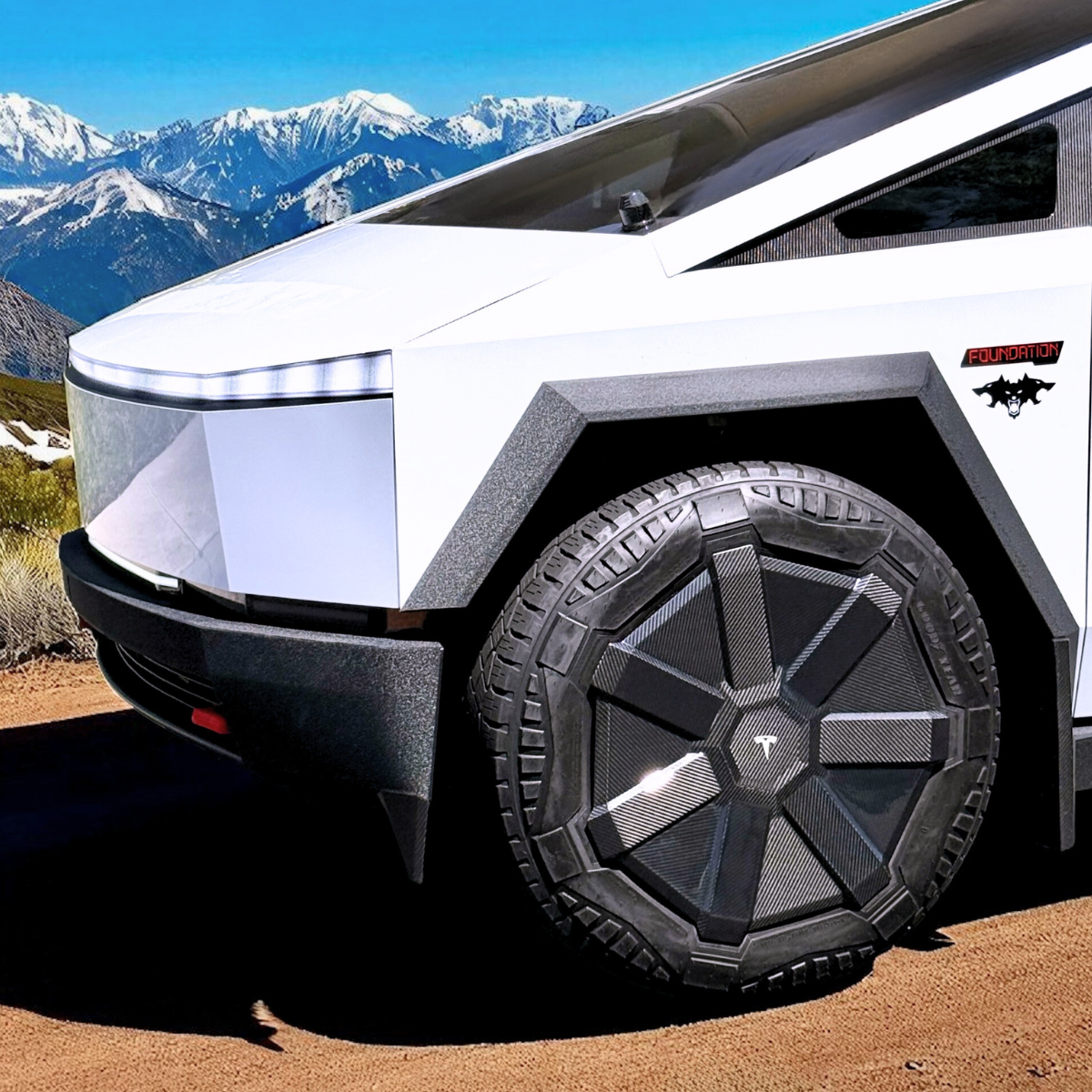 Cybertruck All-Terrain Cyber Wheel Cap Replacement - Real Dry Molded C ...