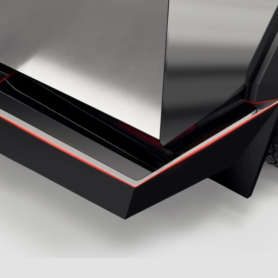 Cybertruck Rear Bumper Guard – Black or Polished Aluminum – RPM TESLA ...