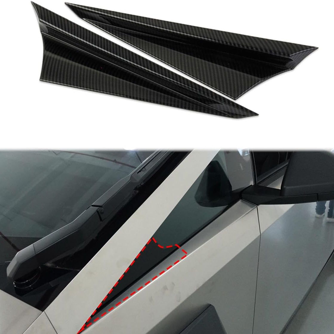 Cybertruck Corner Window Overlays – Hydro Carbon Fiber ABS – RPM TESLA ...