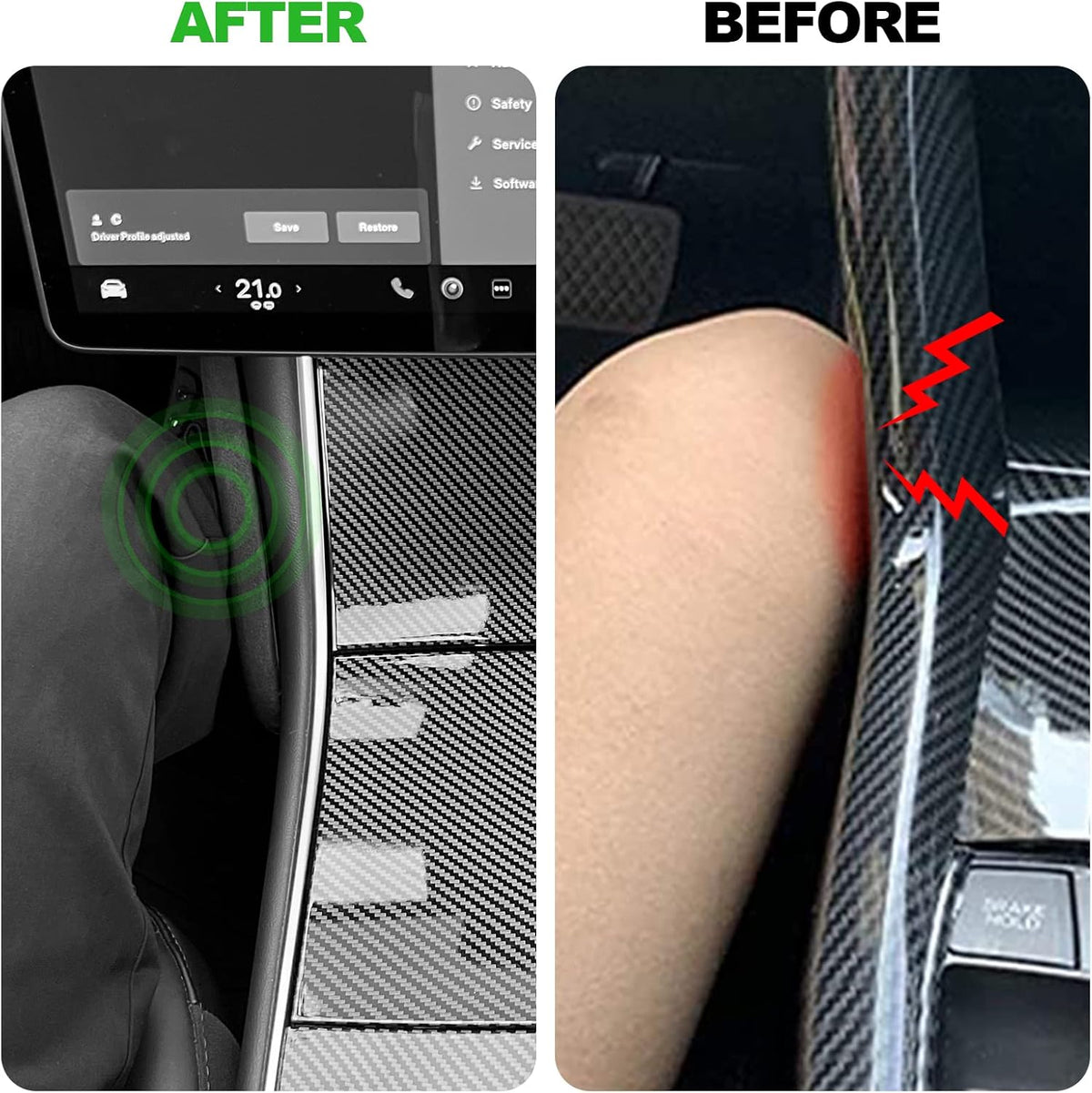 Model 3 & Y Driver & Passenger Side Padded Leg Rest – RPM TESLA ...