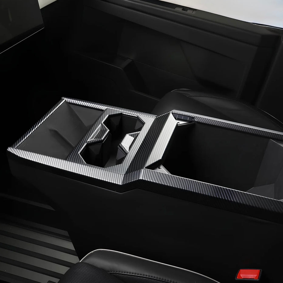 Cybertruck Center Console Overlay – Hydro Carbon Fiber ABS Plastic ...