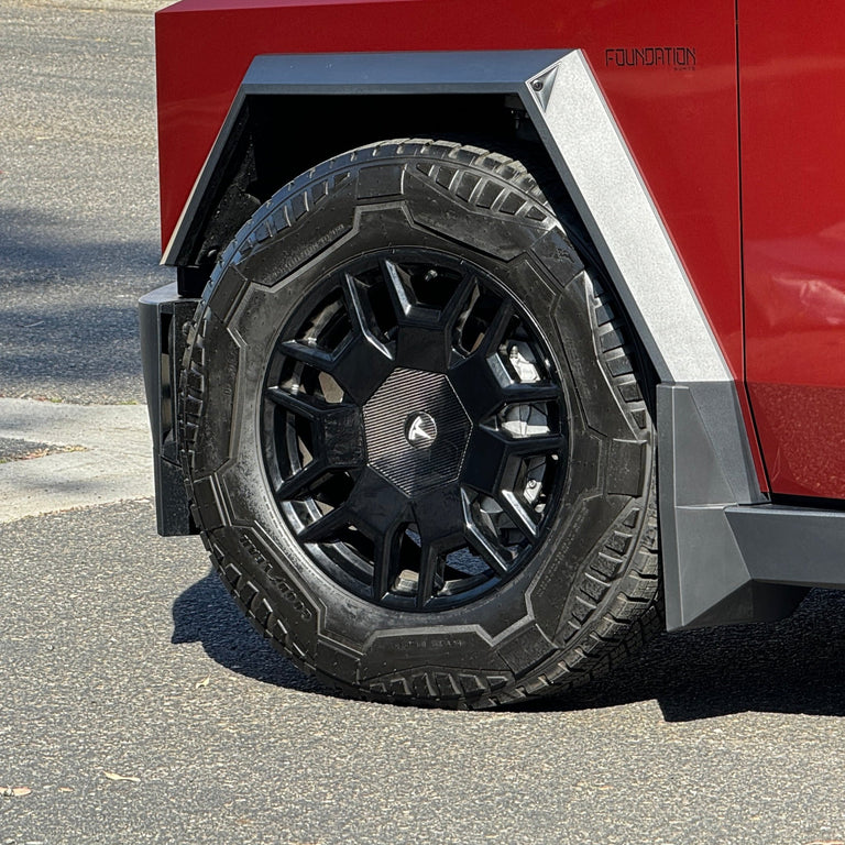 Cybertruck Carbon Fiber Center Wheel Heptagon Hub & Lug Nut Covers - R ...