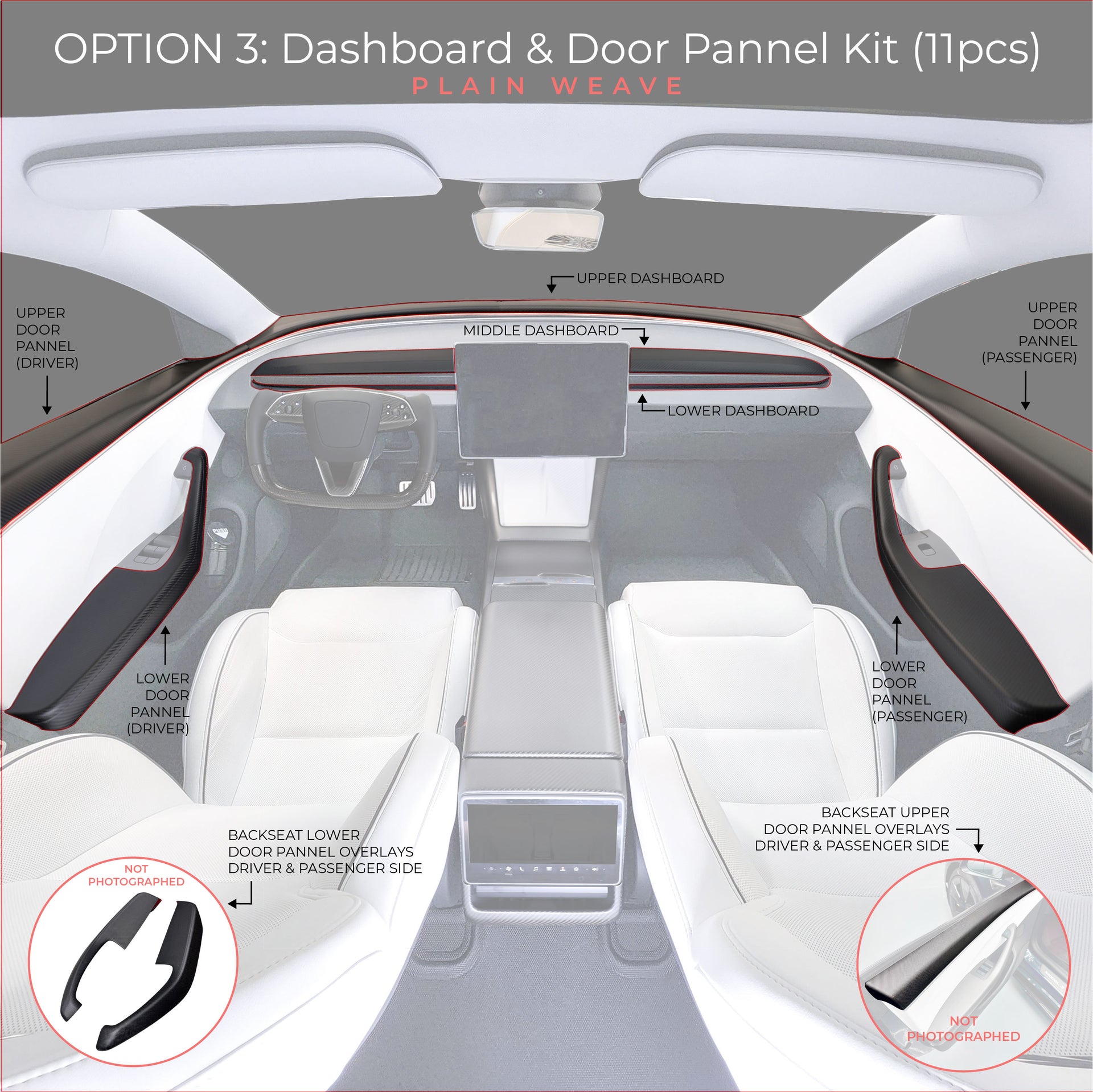 2024+ | Model 3 Highland Refreshed "Plain Weave" (Performance Look) Fu ...