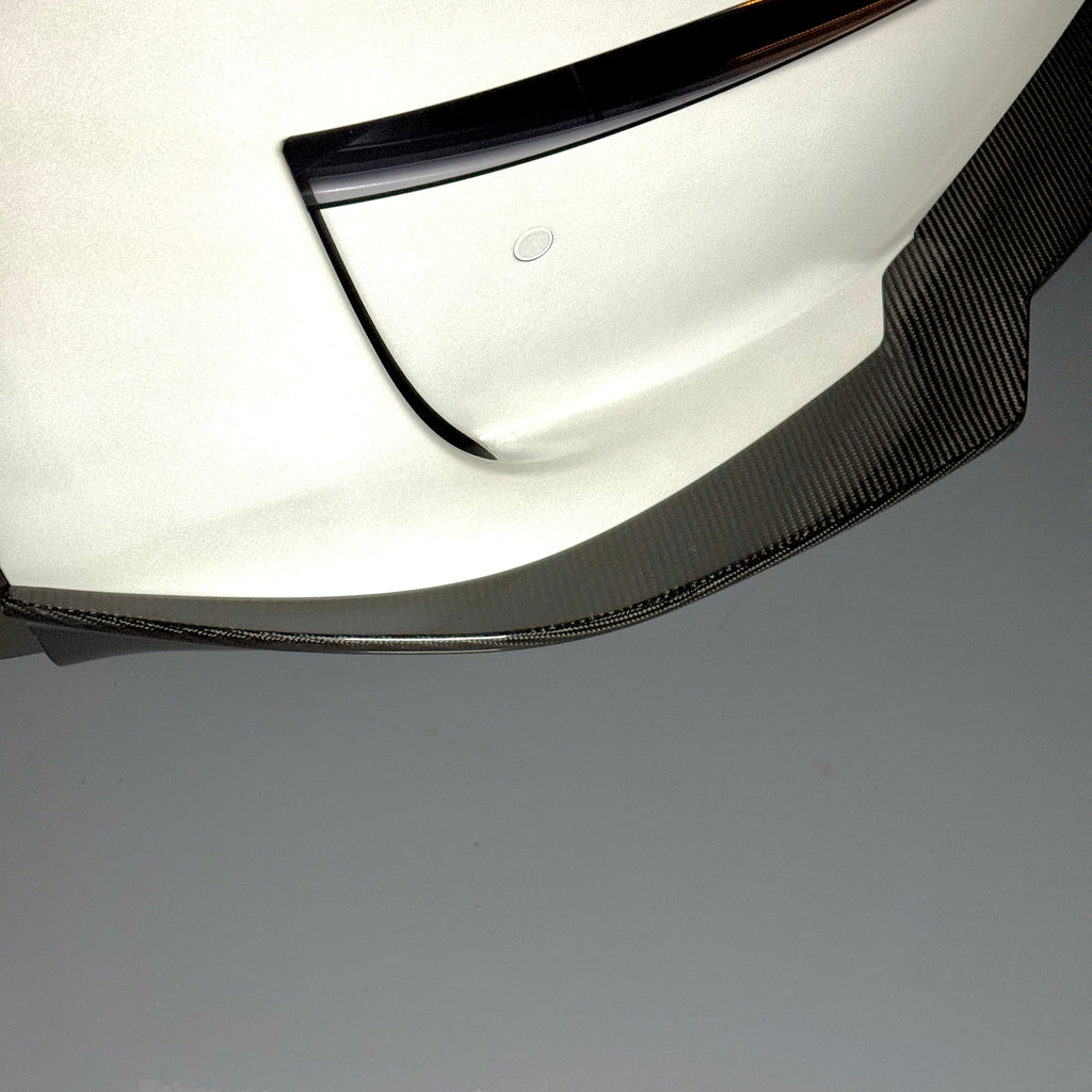 2022+ | Model X Colossal Front Lip Overlay Spoiler - Real Dry Molded C ...