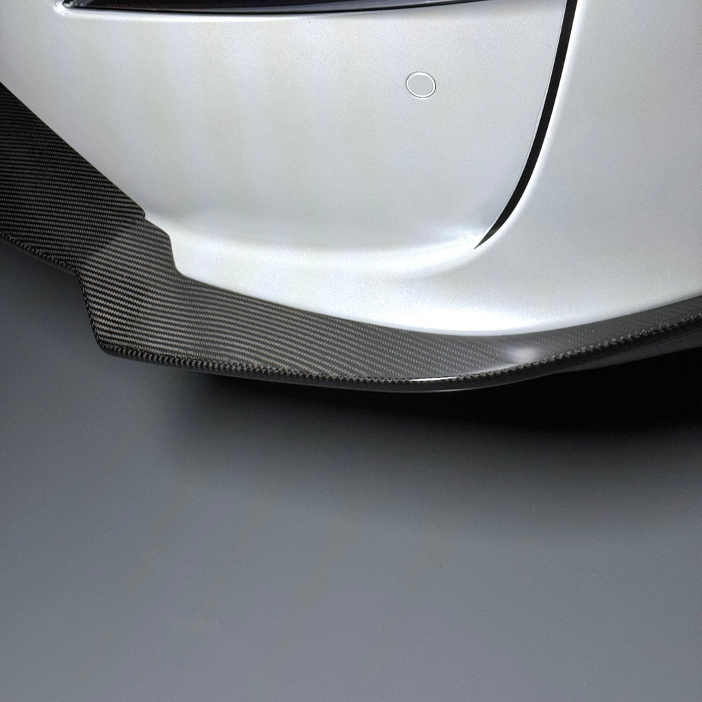 2022+ | Model X Colossal Front Lip Overlay Spoiler - Real Dry Molded C ...