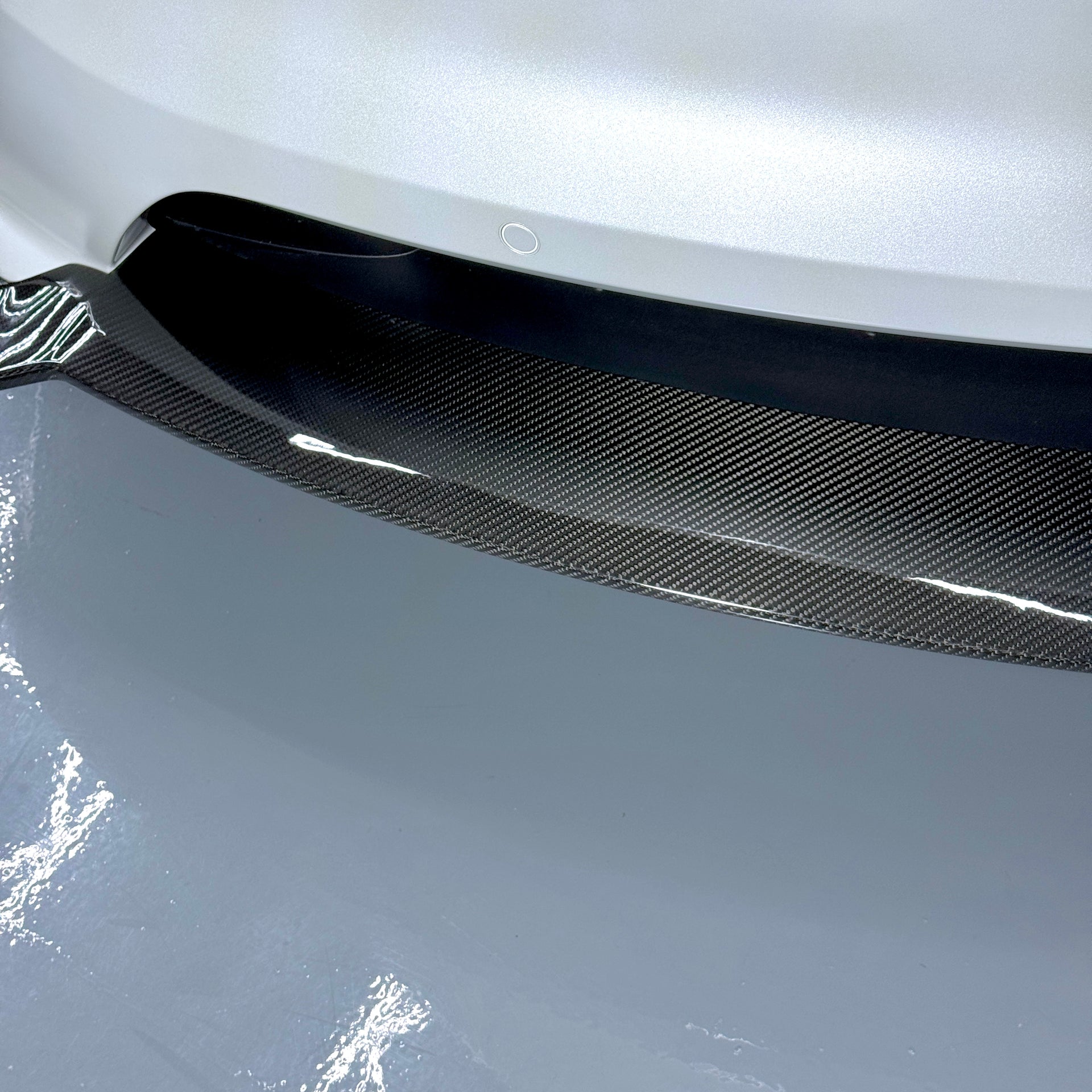2022+ | Model X Colossal Front Lip Overlay Spoiler - Real Dry Molded C ...