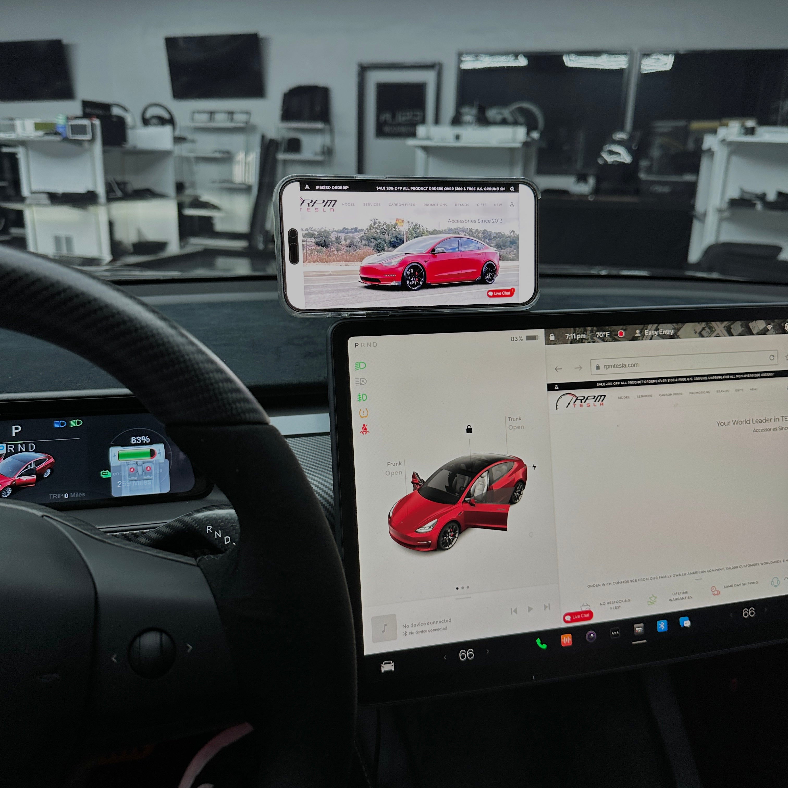 Model 3 & Y Hideaway MagSafe 15W Fast Charging Phone Mount – RPM TESLA ...