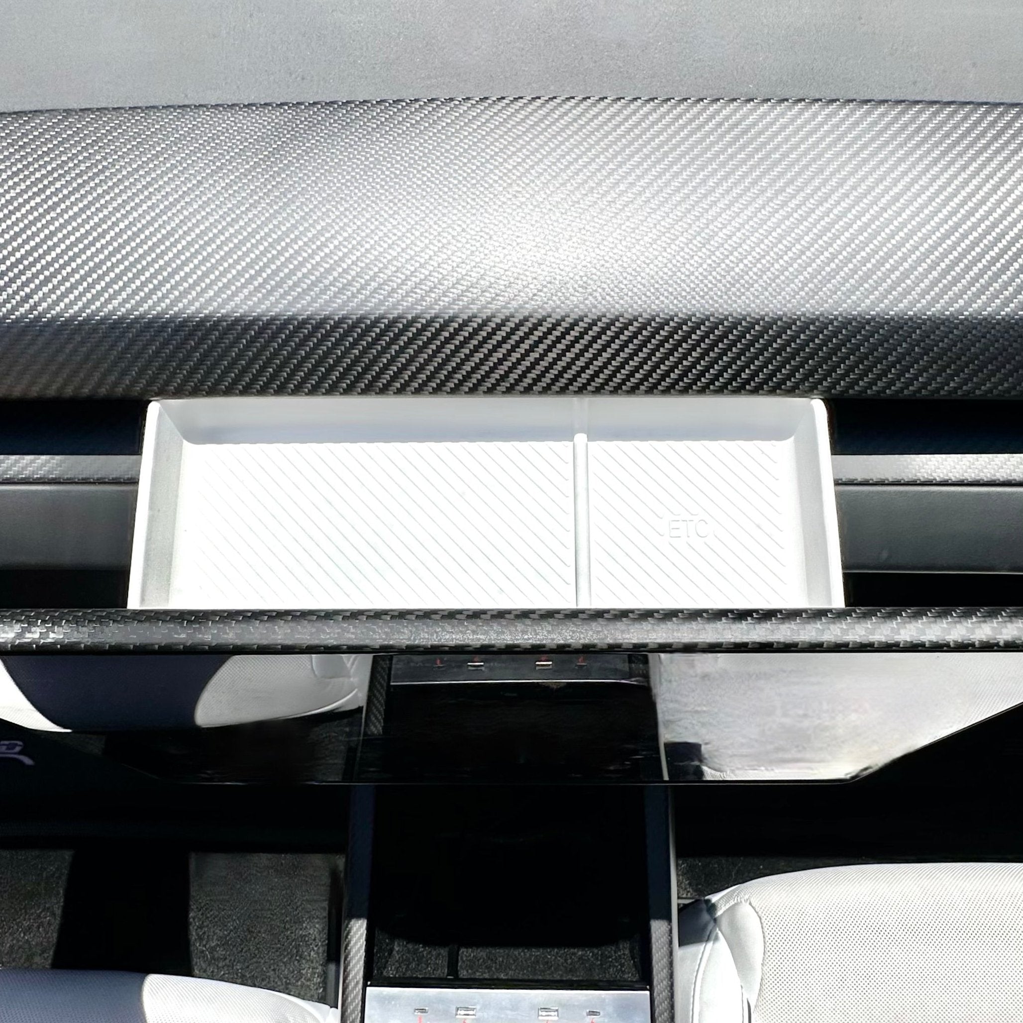 2024+ | Model 3 Dashboard Display Storage Plate - White – RPM TESLA ...