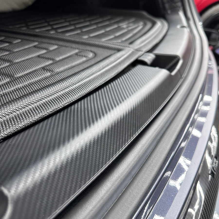 Model Y Trunk Sill Plate Cover ABS Plastic - Hydro Carbon Fiber Coated ...