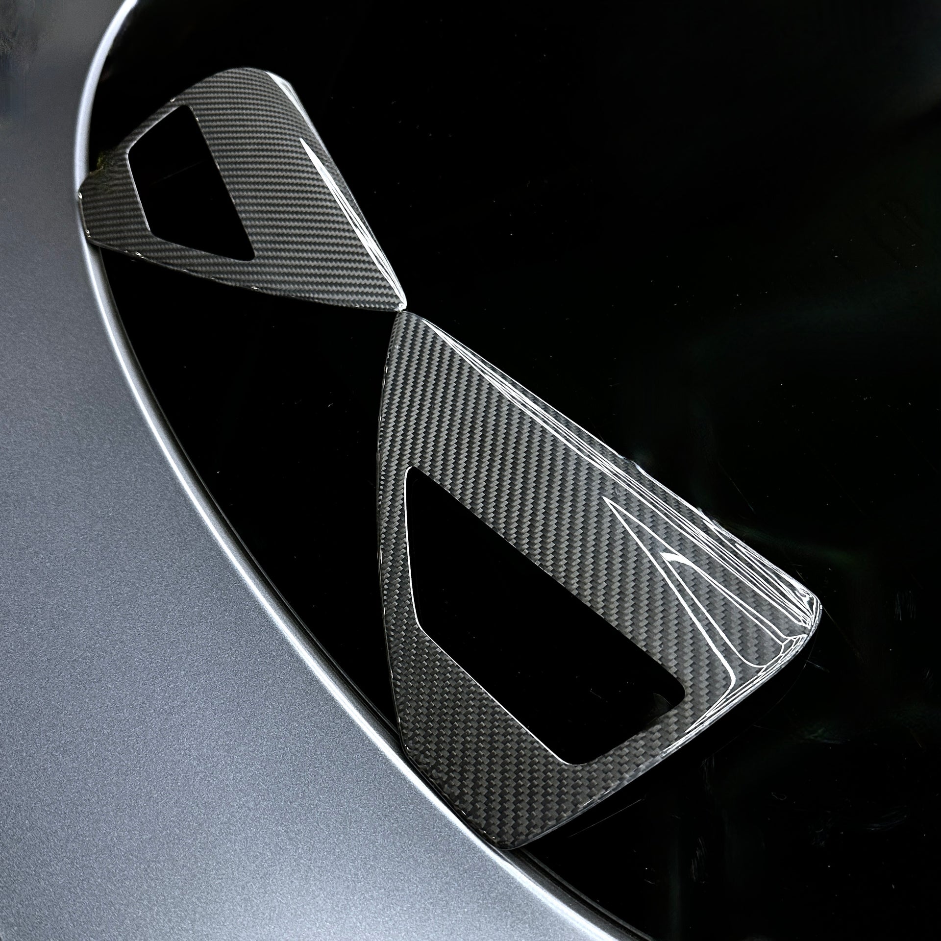 Model 3 & Y Charging Port Overlay (1 Pair) - Real Molded Carbon Fiber ...
