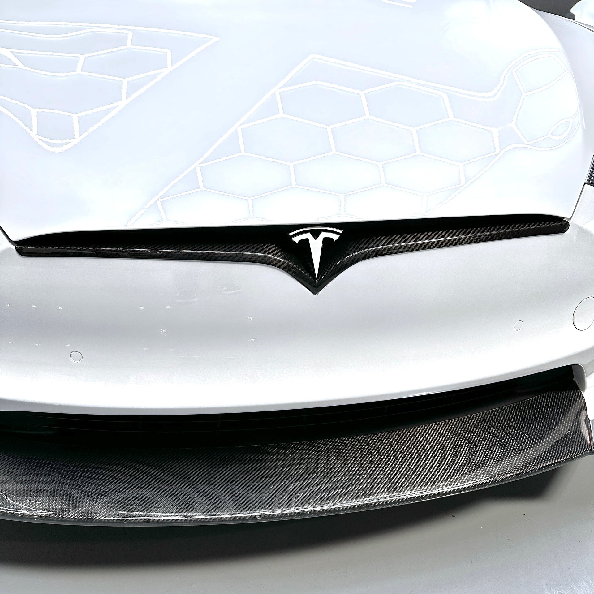 2021-2025 | Model S Refreshed Front End Inlay - Real Molded Carbon Fib ...
