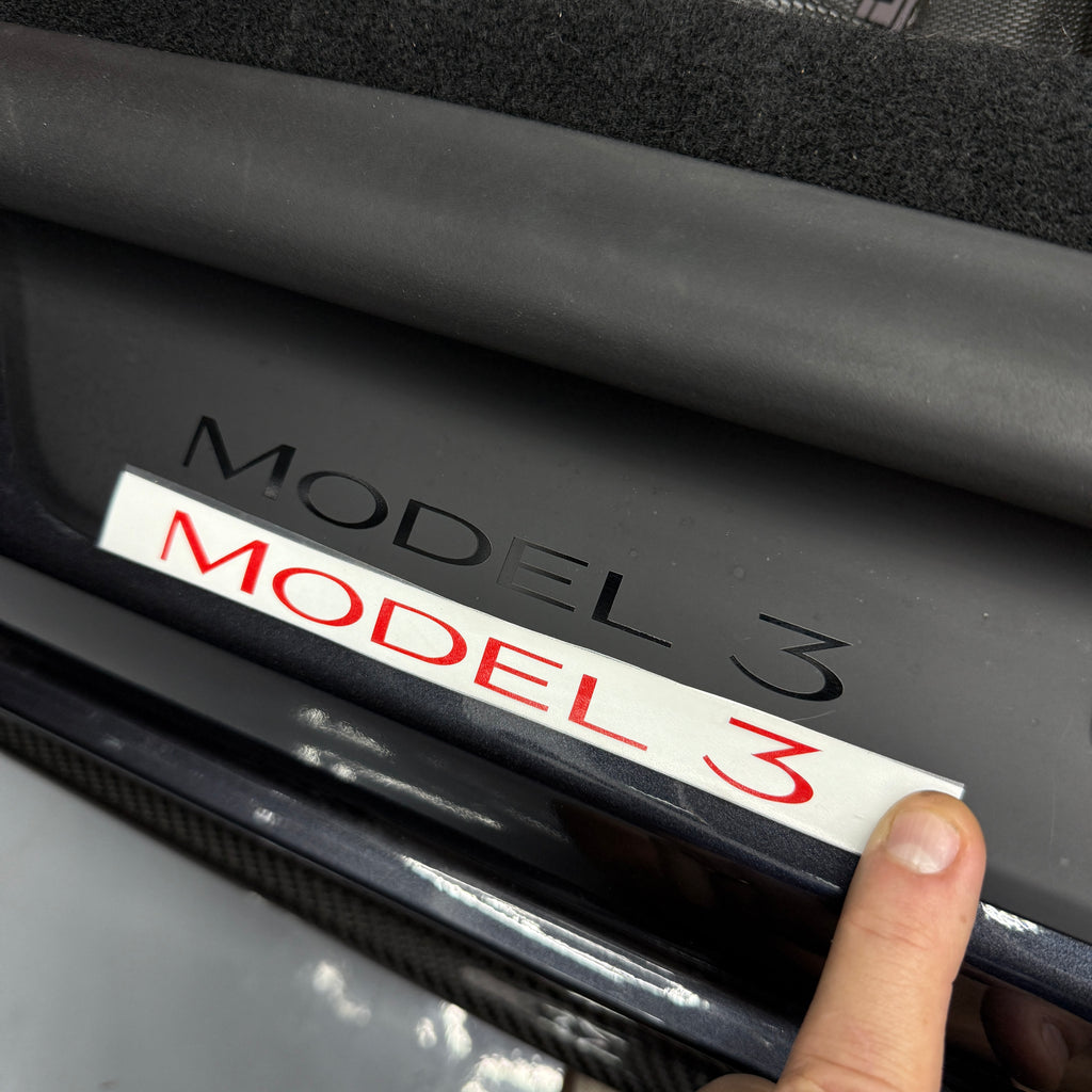 2024+ | Model 3 Highland Refreshed Door Sill Overlays (4 Pieces) - Rea ...