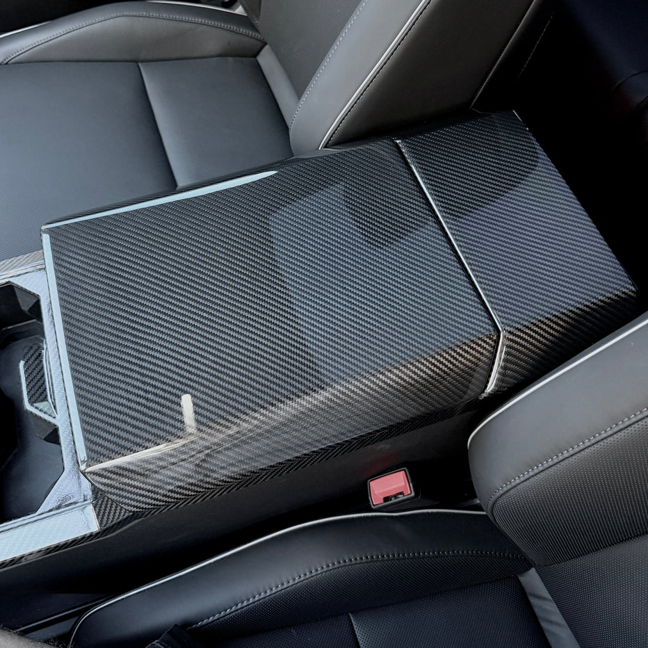 Cybertruck Center Console Armrest & Rear Display Overlay Kit (2 Pieces ...