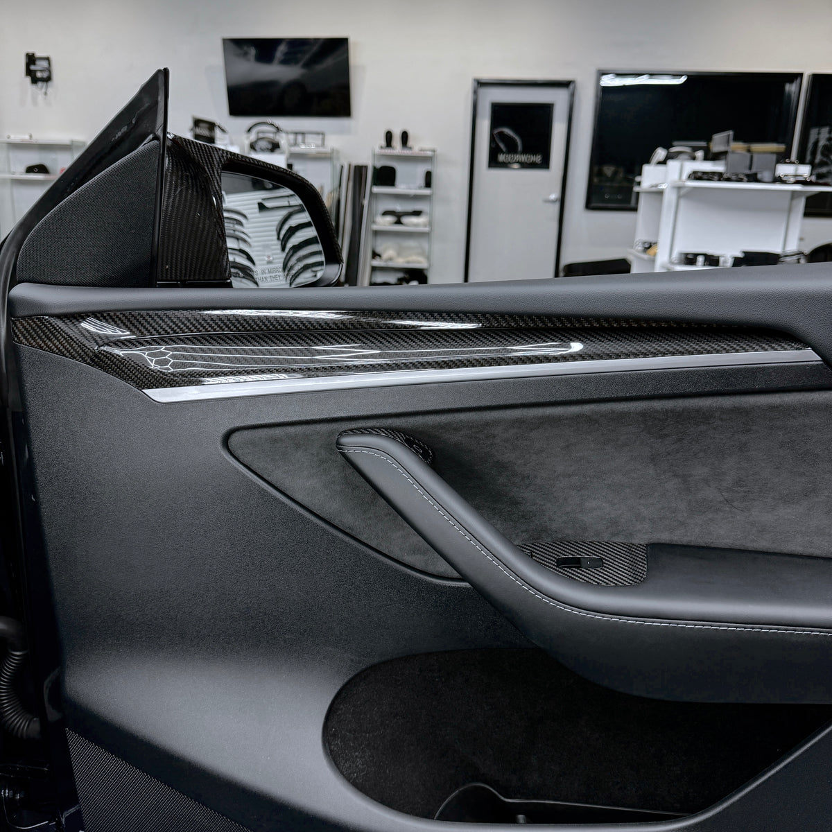 Model 3 & Y Extended Front Door Panel Overlays (Version 2.0) - Real Dr ...