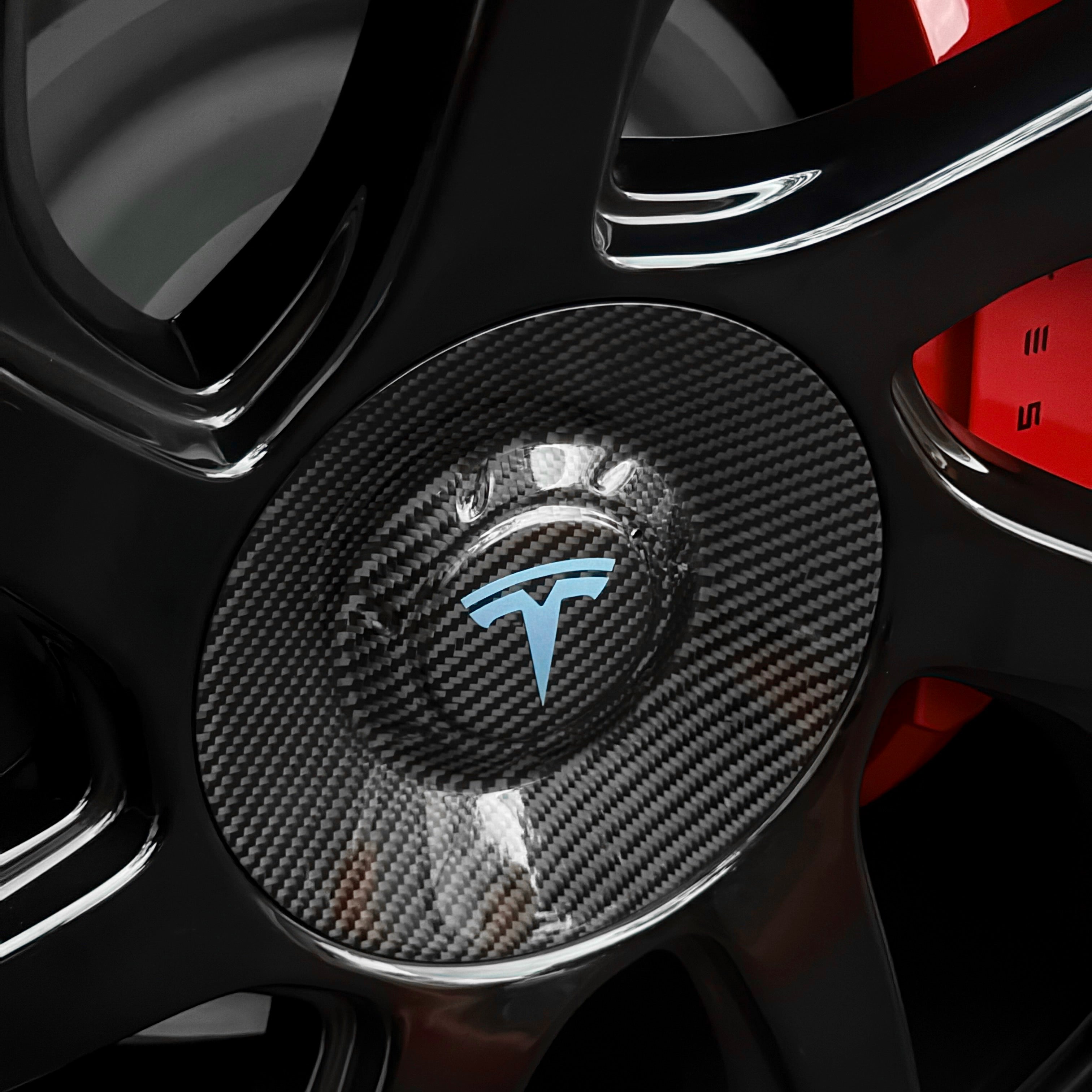 2026+ | Model S - 21" Velarium Center Wheel Hubs - Real Molded Carbon ...