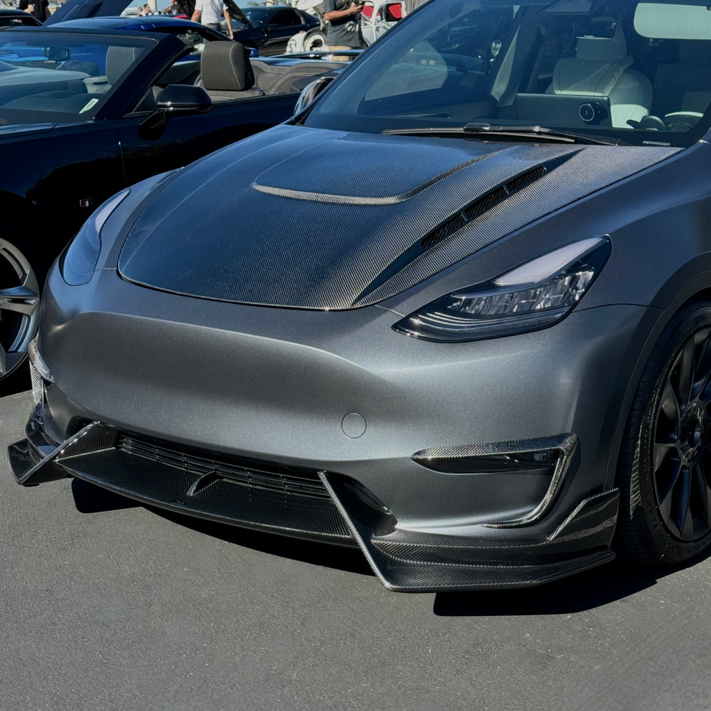2020-2025 | Model Y Colossal Front Lip Overlay Spoiler - Real Dry Mold ...