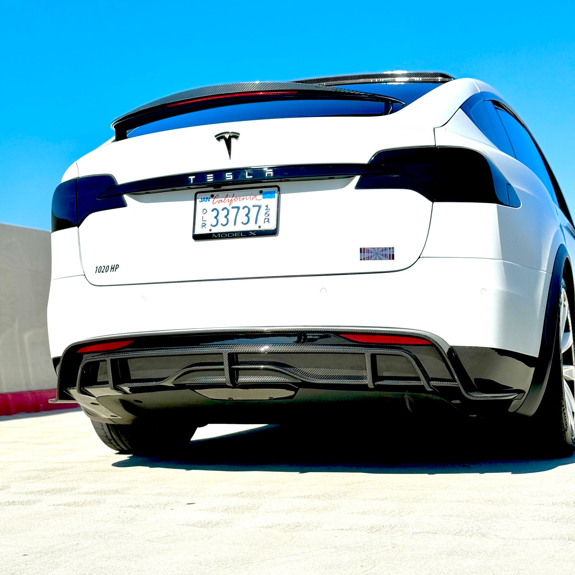 2022+ | Model X Colossal Rear Replacement Diffuser - Real Dry Molded C ...