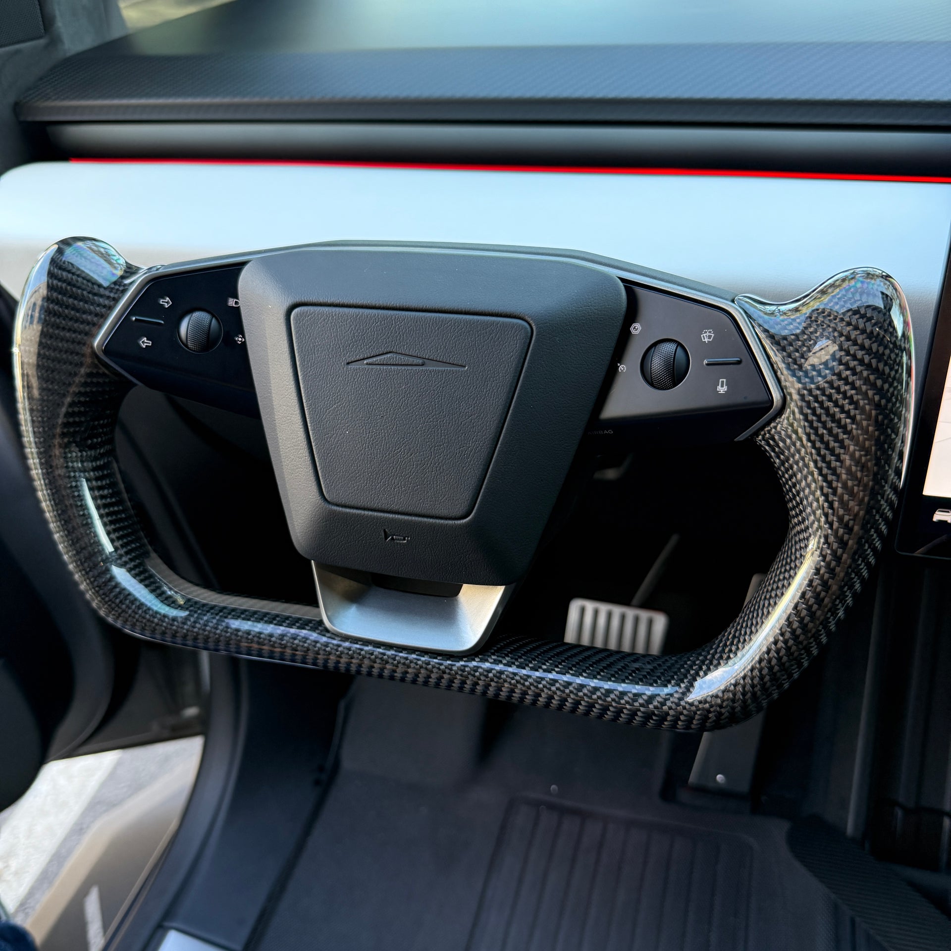 Cybertruck Yoke Steering Wheel - TESLA Factory Original Core, Reshaped ...