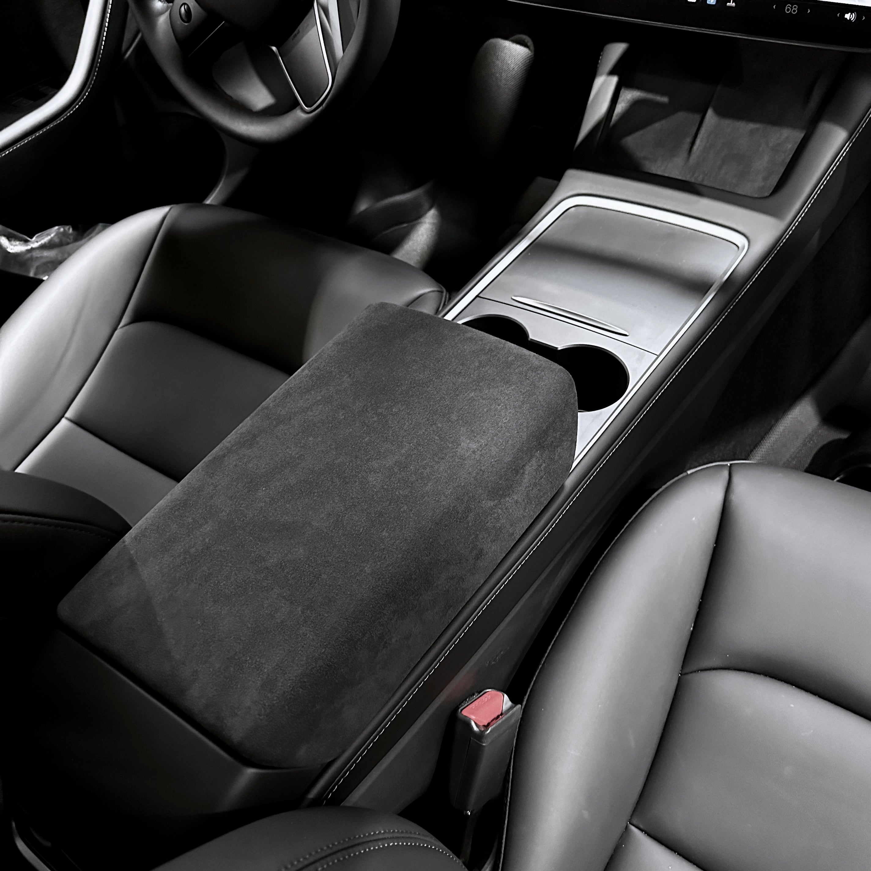 Model 3 & Y Alcantara Armrest Cover – RPM TESLA Aftermarket Accessories