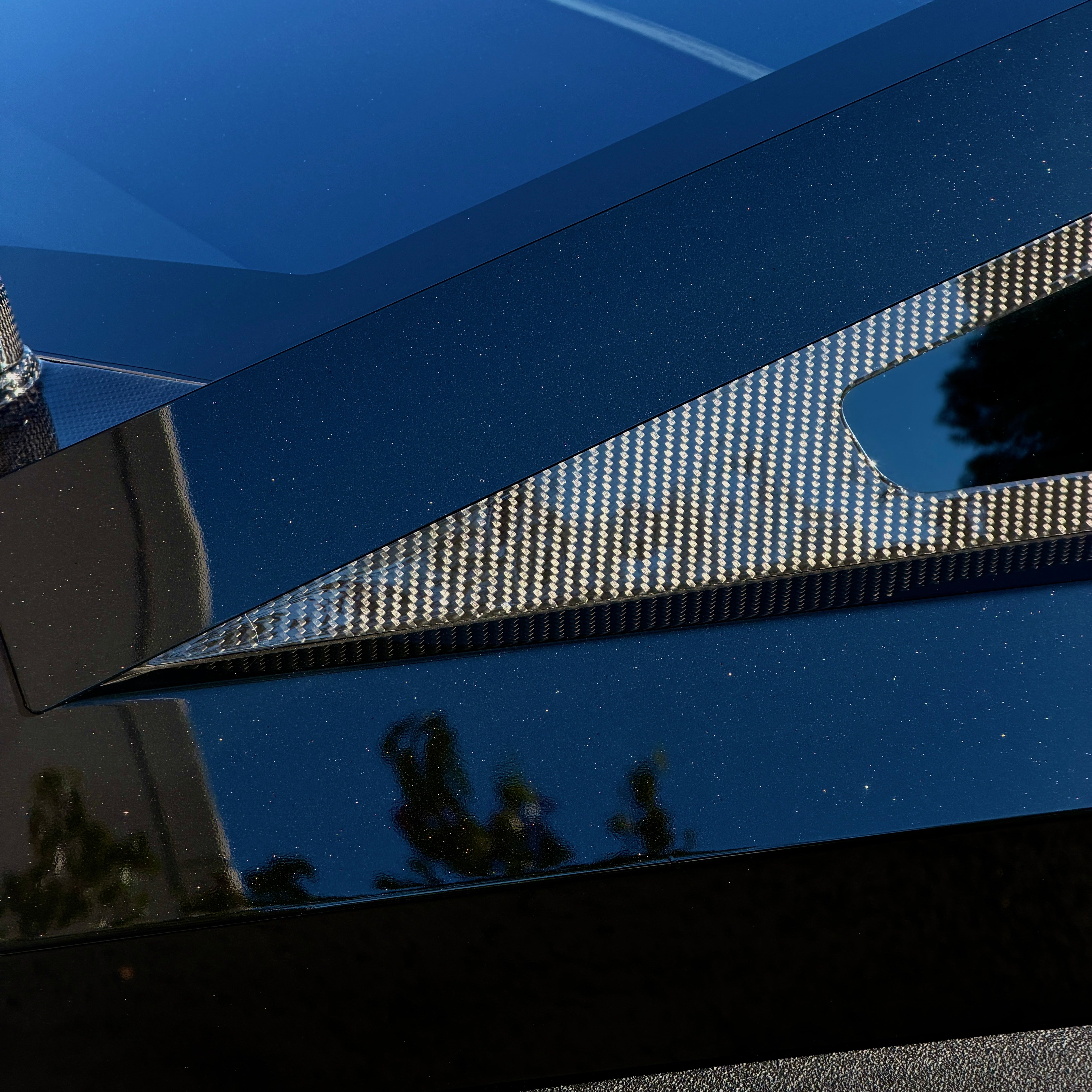 Cybertruck Exterior Front A-Pillar Corner Window Large Overlays (1 Pai ...