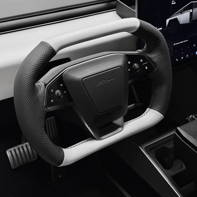 Cybertruck Squircle Steering Wheel – Heated Napa Leather | OEM Core ...