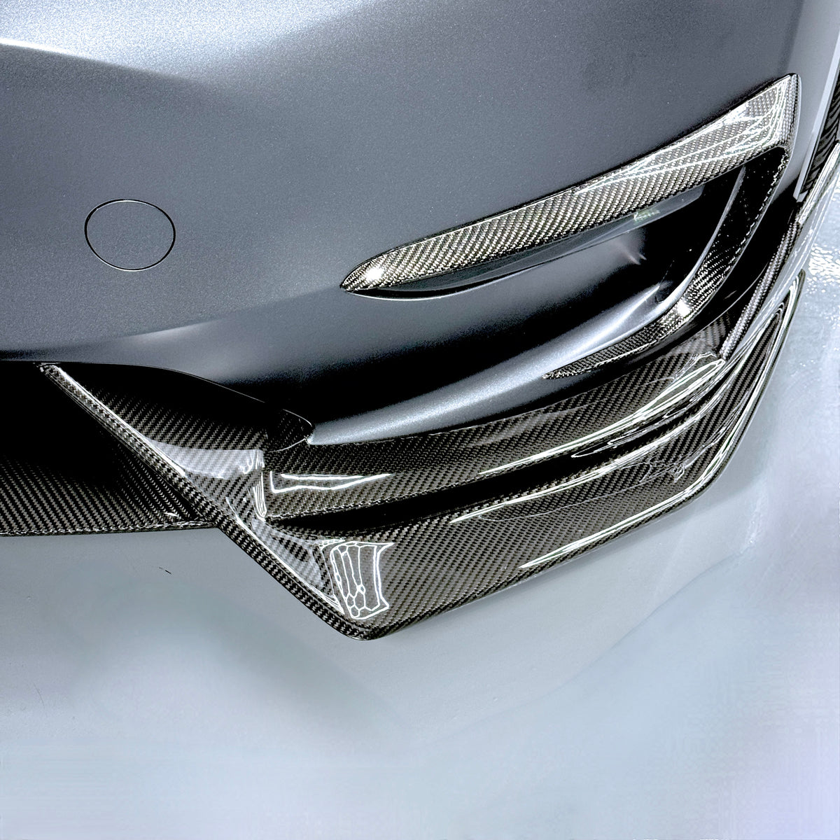 2020-2025 | Model Y Colossal Front Lip Overlay Spoiler - Real Dry Mold ...