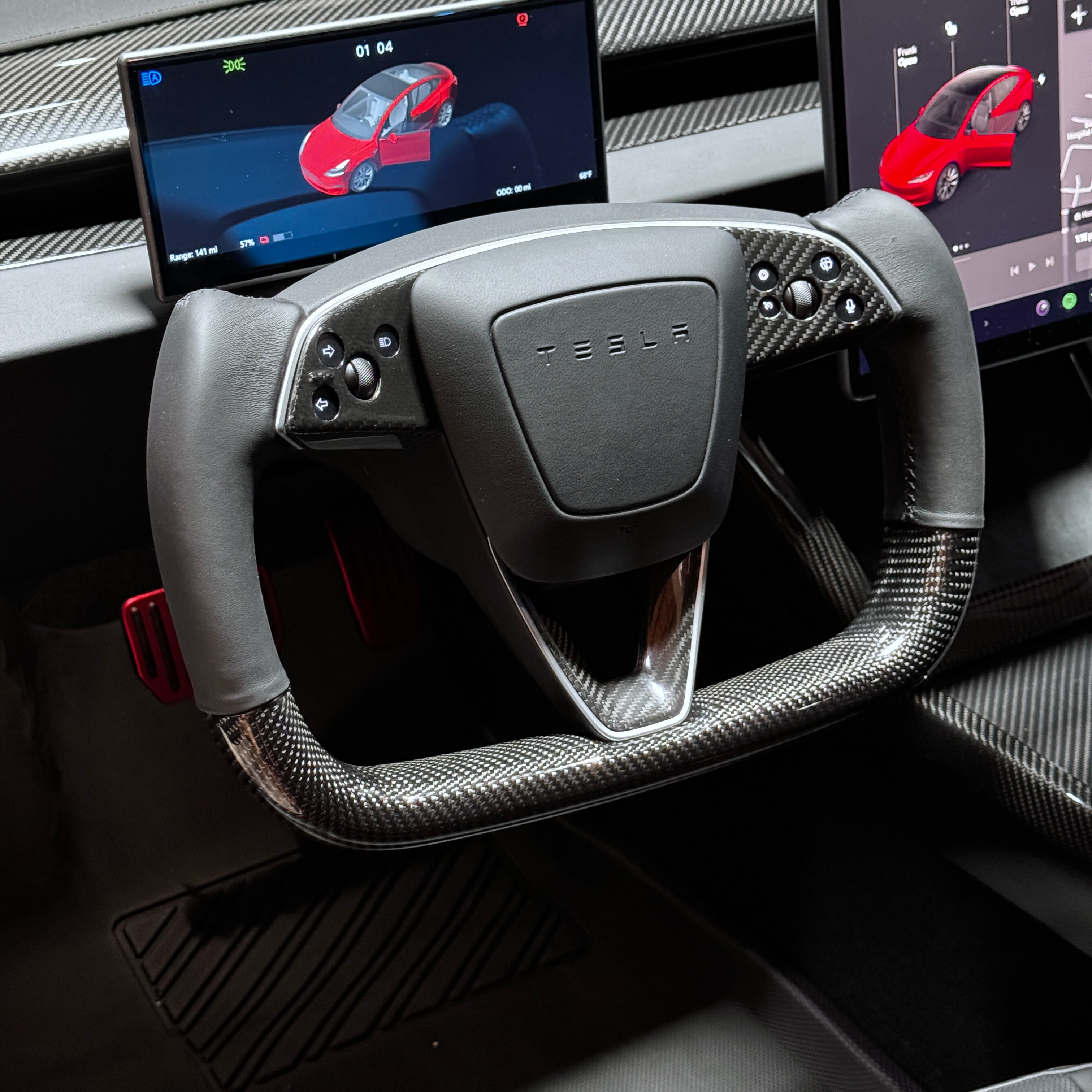 2024+ | Model 3 Yoke Carbon Fiber Heated Steering Wheel Upgrade - Vari ...