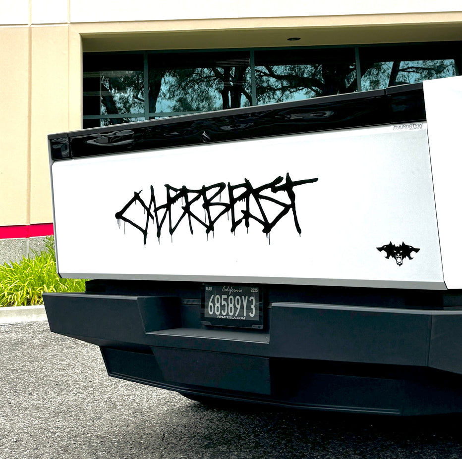 Cybertruck / Cyberbeast Tailgate Vinyl Logo Decal - Variety* – RPM ...