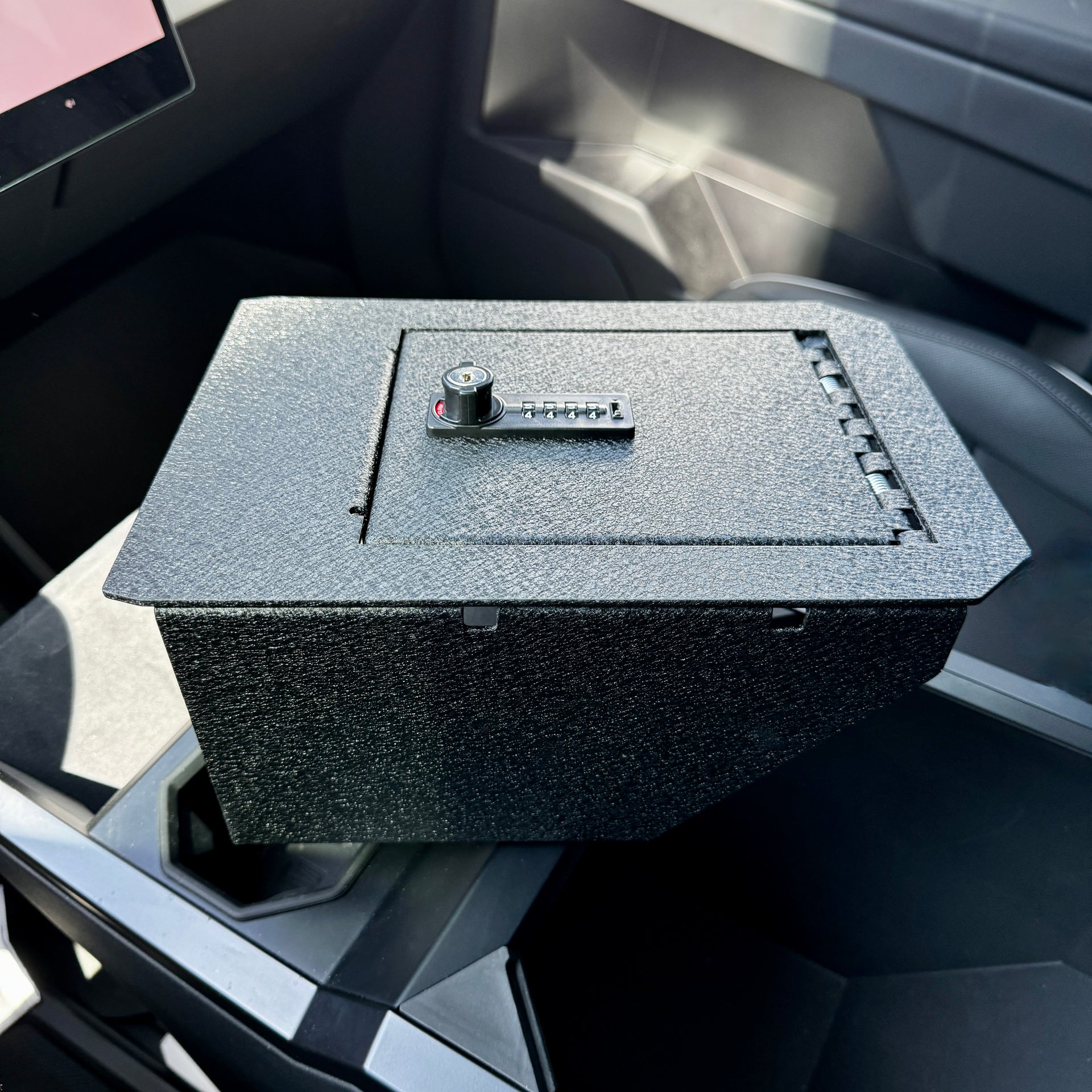 Cybertruck Center Console Locking Safe – Combo & Key Lock – RPM TESLA ...