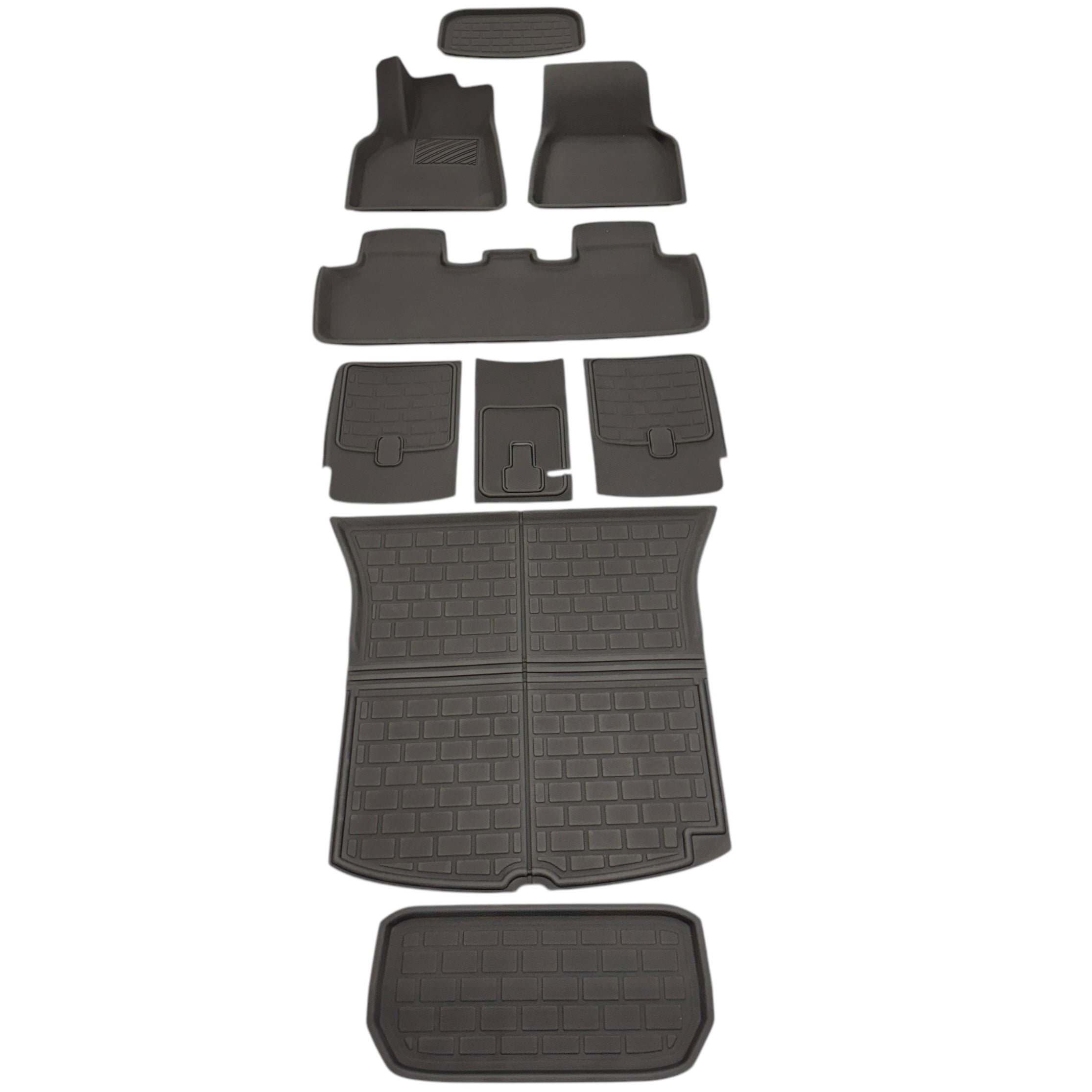 2020+ | Model Y Floor & Cargo Mats All-Weather Design - 3 Layer Constr ...