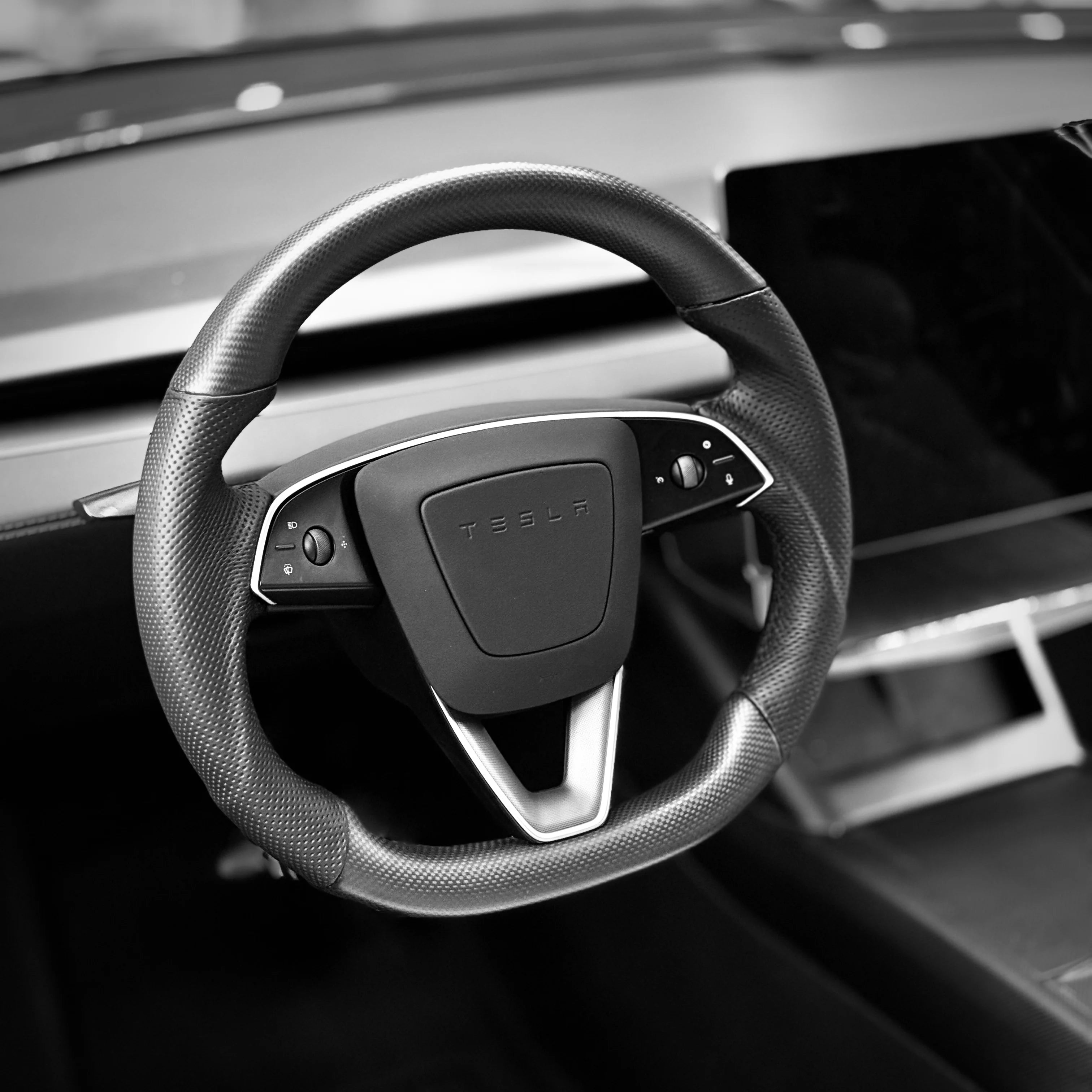 2024+ | Model 3 Highland Refreshed Carbon Fiber Heated Round Steering ...