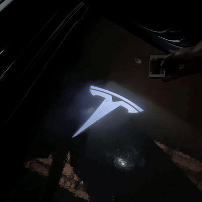 TESLA T Logo RGB Color Changing Puddle Lights with Glass Projector Lam ...