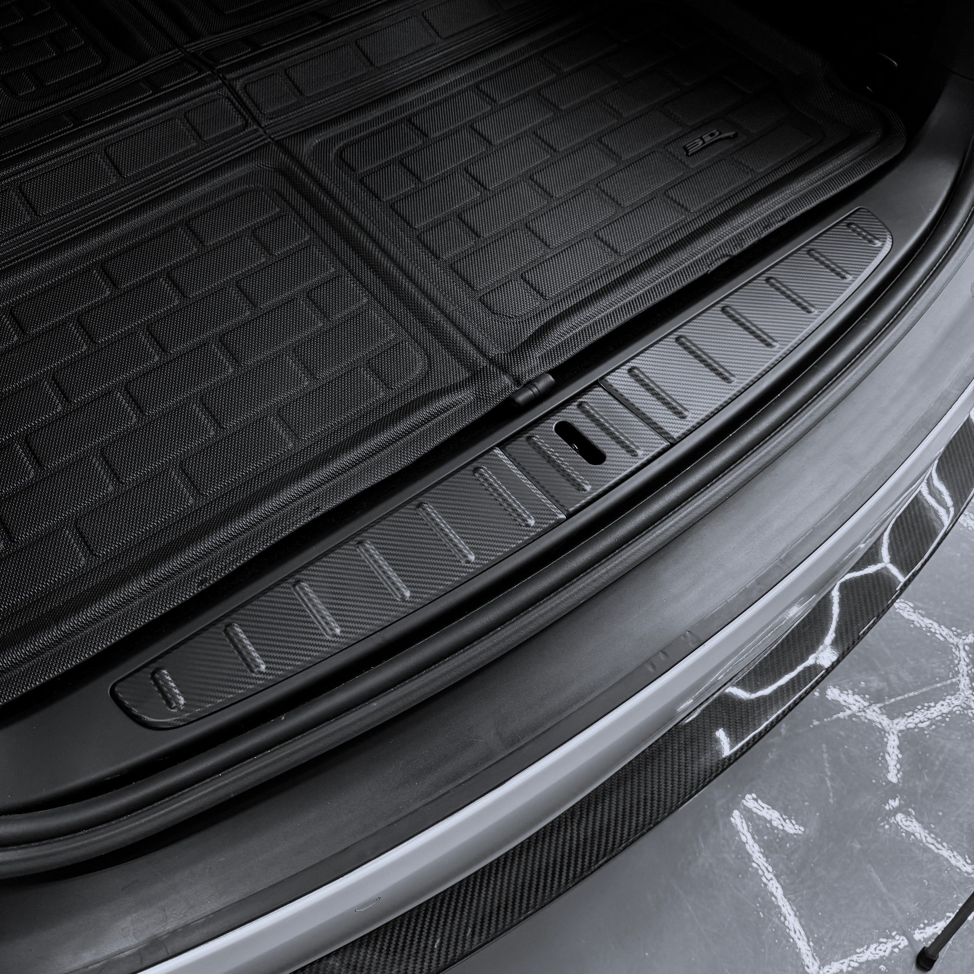 2021-2025 | Model X Trunk Sill Plate Covers - ABS Plastic with Carbon ...