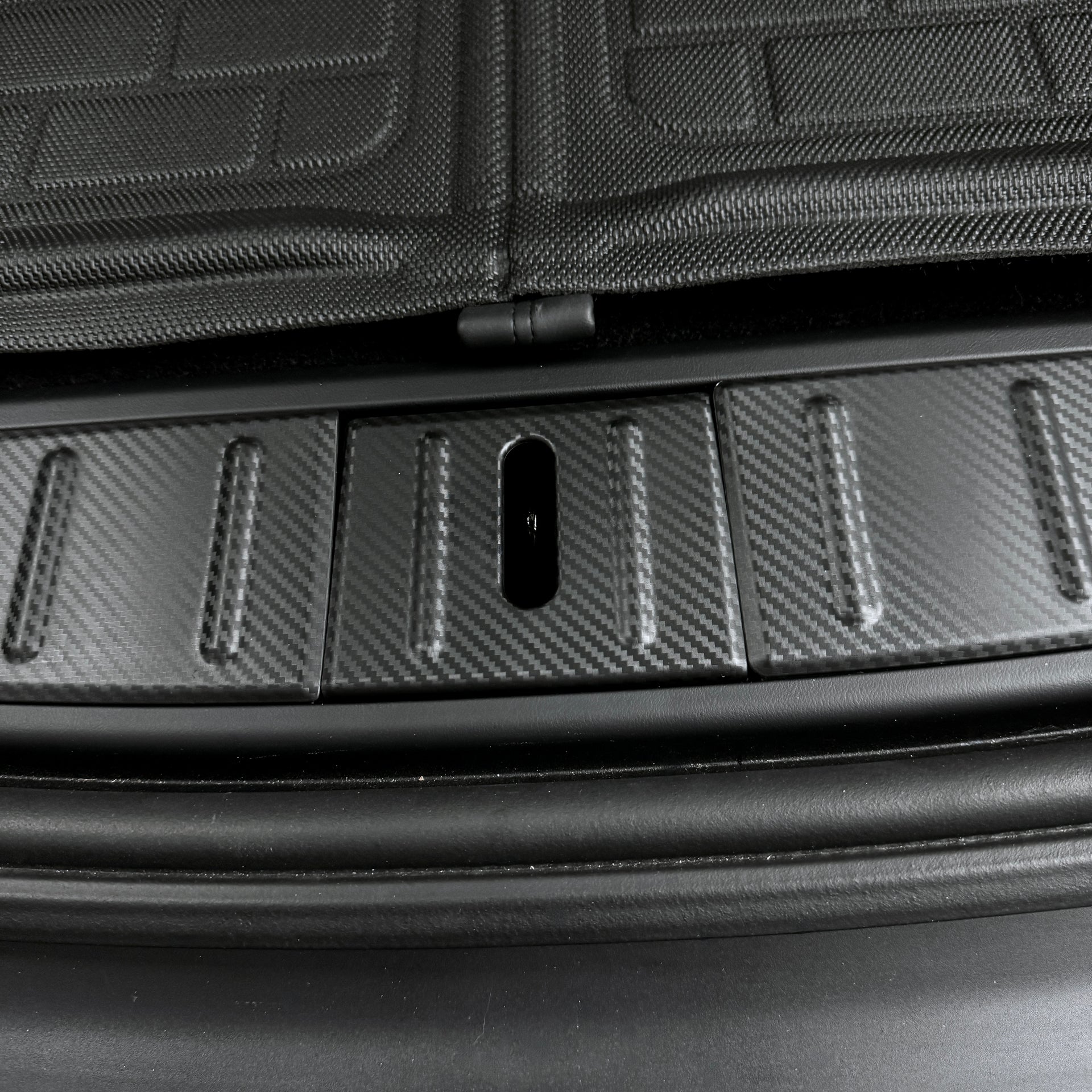 2021-2025 | Model X Trunk Sill Plate Covers - ABS Plastic with Carbon ...