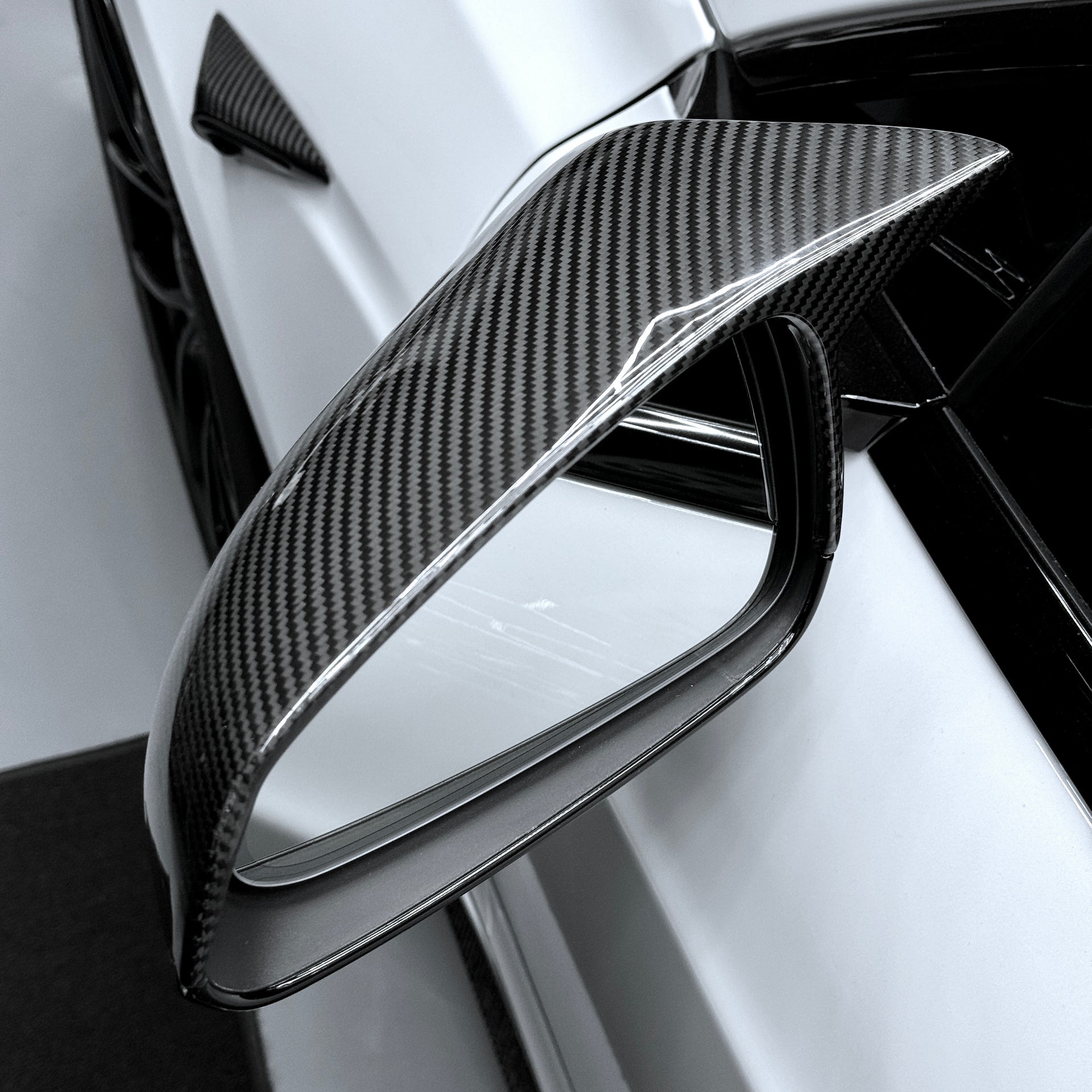 2021+ Model S GT Style Carbon Fiber Side Mirror Cap Overlays – RPM ...