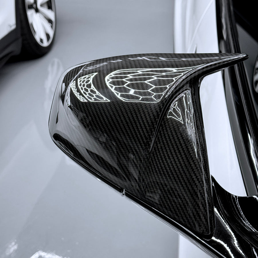 2021+ | Model S GT Style Side View Mirror Cap Overlays (1 Pair) - Real ...