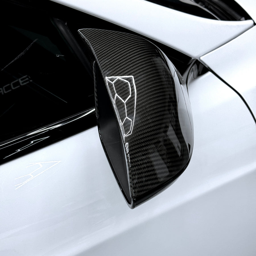 2021+ | Model S GT Style Side View Mirror Cap Overlays (1 Pair) - Real ...