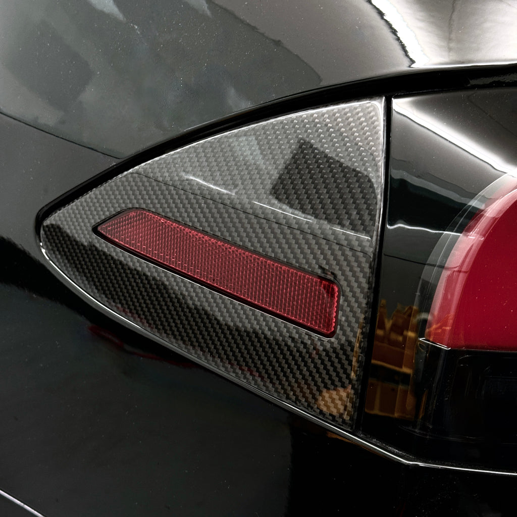 2023+ | Model S Charging Port Overlay (1 Pair) - Real Dry Molded Carbo ...