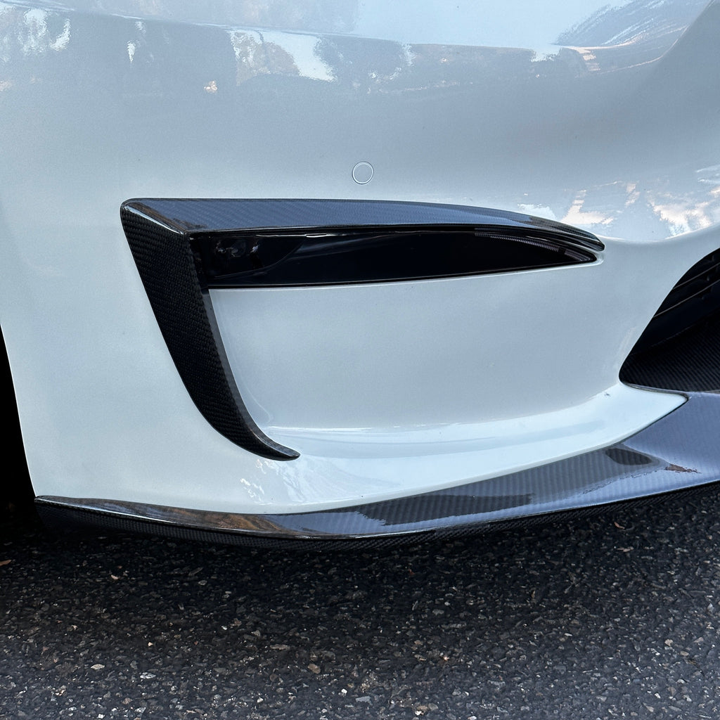 2021+ | Model S Viento Front Lip Spoiler - Real Molded Carbon Fiber ...