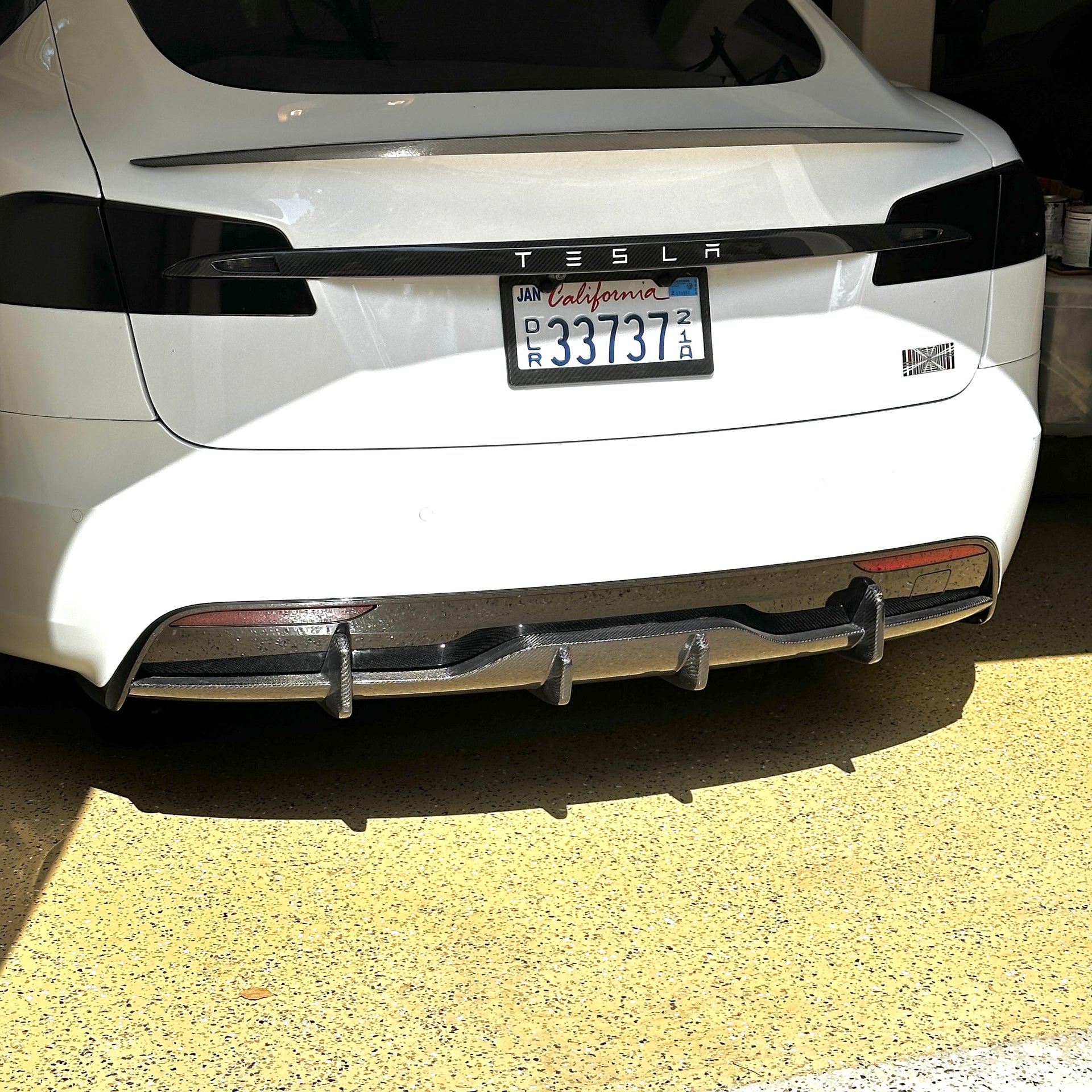 2021+ | Model S Viento Diffuser Overlay - Real Molded Carbon Fiber ...