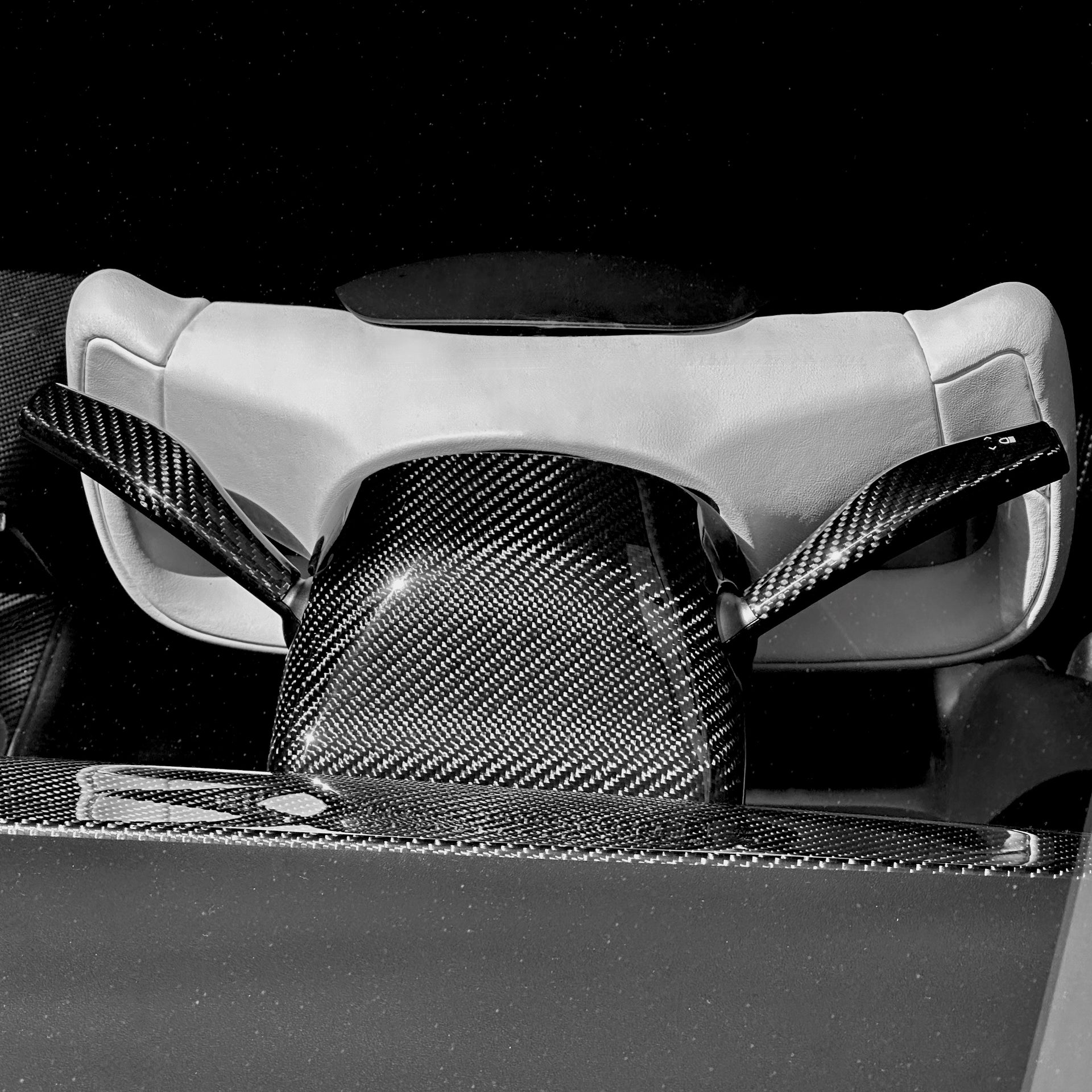 Model 3 & Y Steering Column Top Half Upgrade to Real Molded Carbon Fib ...