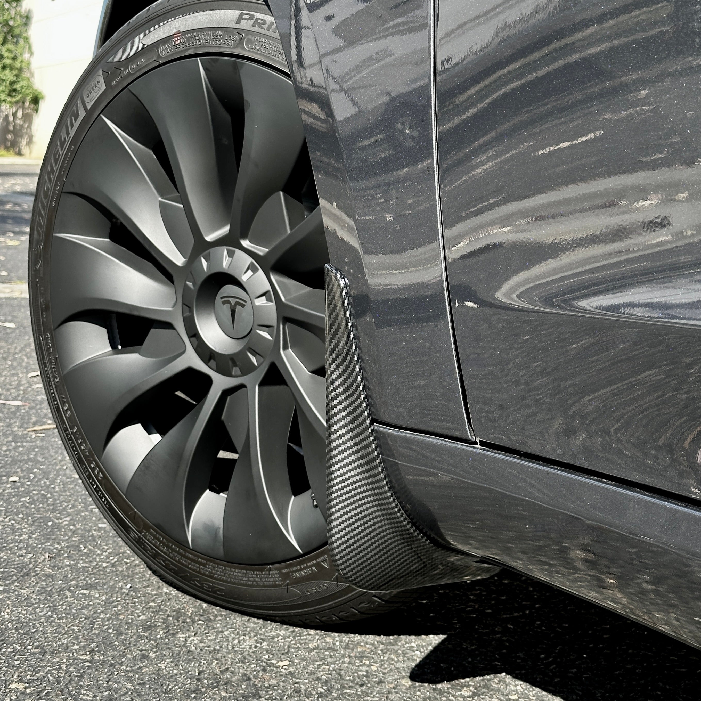 Model 3 Mud Flaps Screwless - Glossy Carbon Fiber Look - (Set of 4 ...