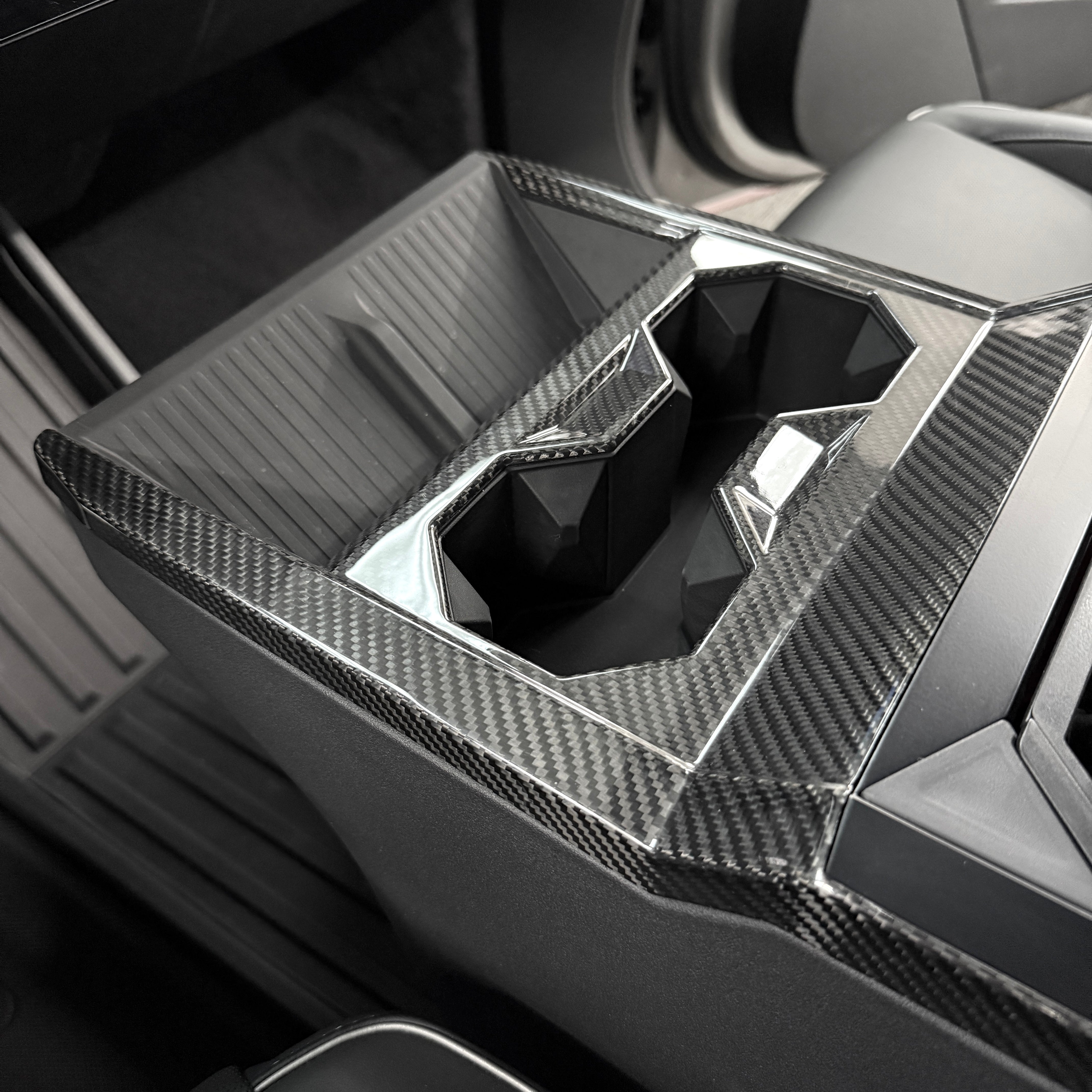 Cybertruck Center Console Frame Overlay – Real Carbon Fiber – RPM TESLA ...