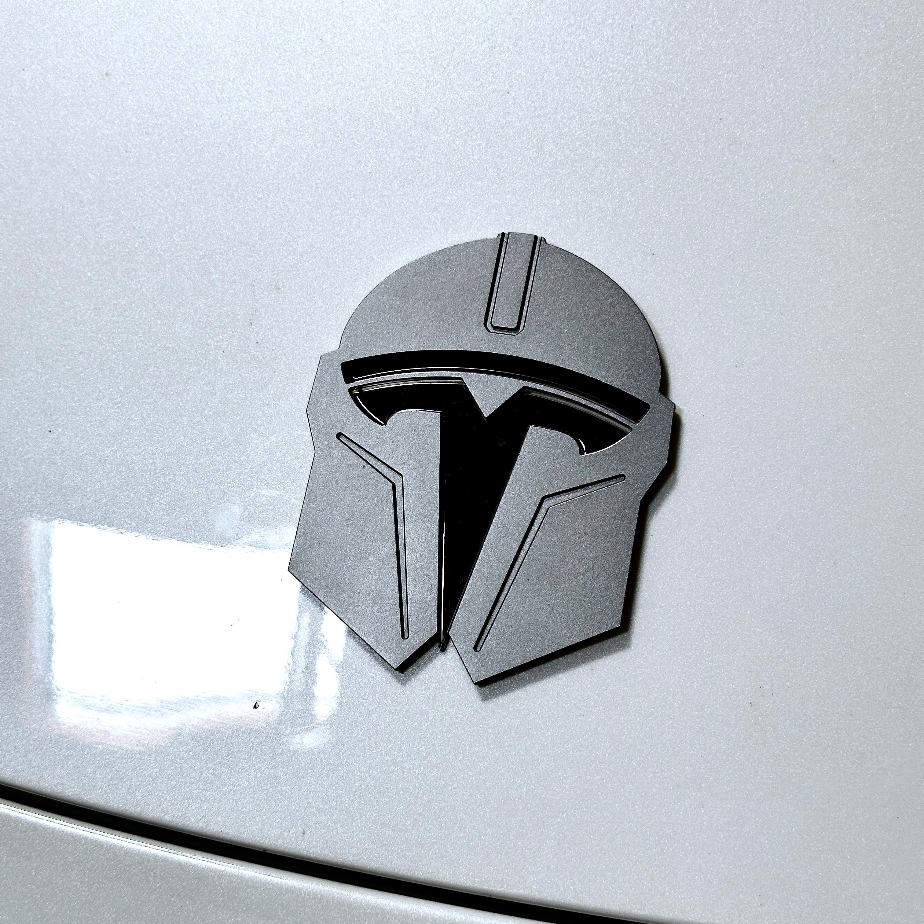 Model 3 & Y Mandalorian T Logo Overlay Emblem Badge - Front Hood – RPM ...