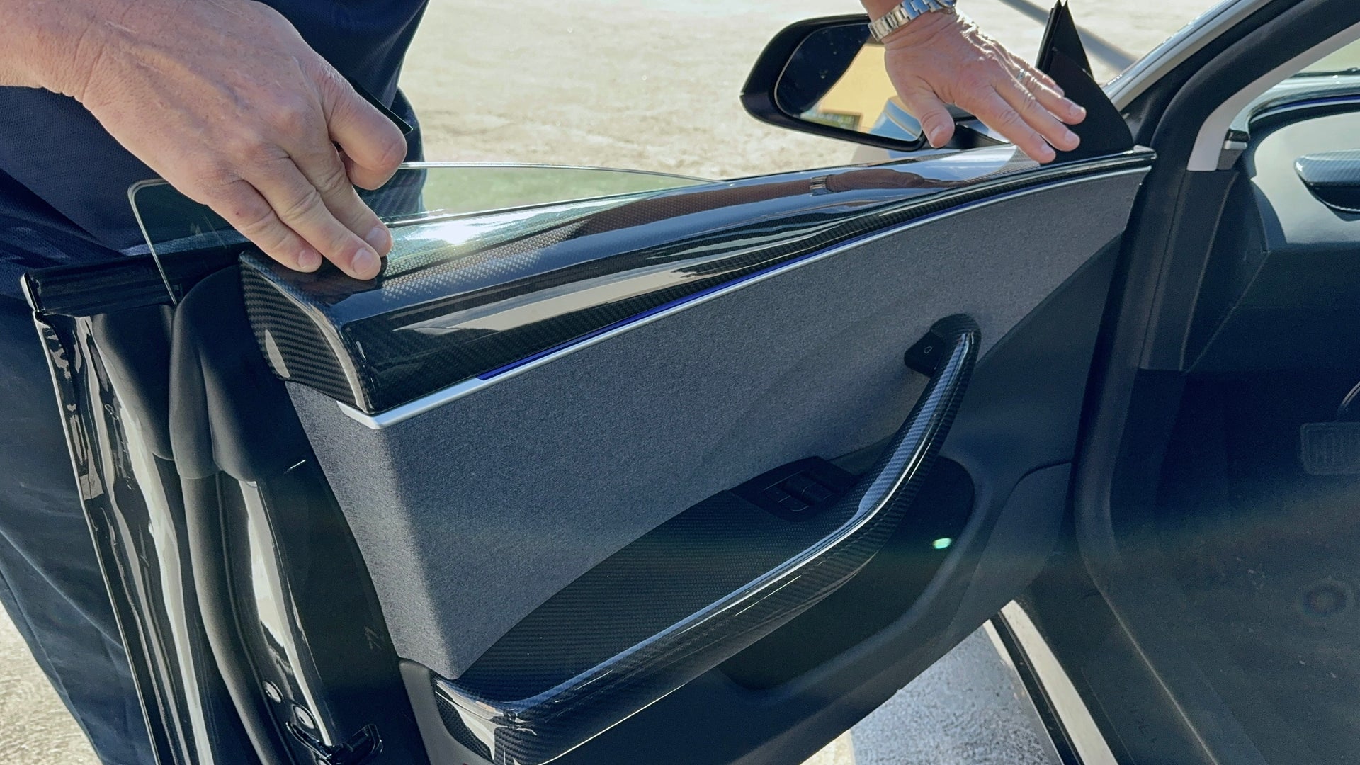 2024+ | Model 3 Highland Refreshed Front & Rear Upper Door Panel Overl ...