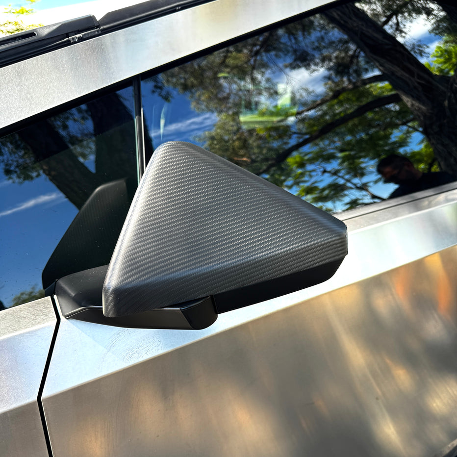 Cybertruck Side View Mirror Overlay Cap Covers - Real Dry Molded Carbo ...