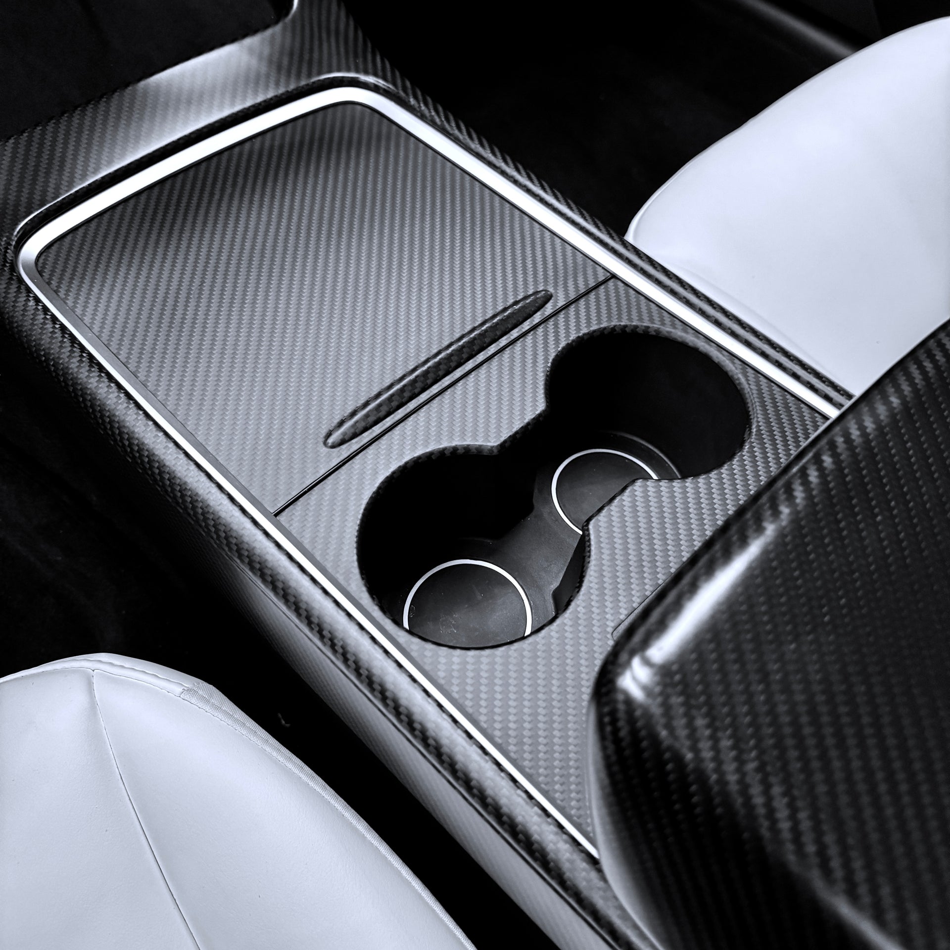 Model 3 & Y Center Console Overlays (Gen. 2) Version 2 - Real Molded C ...