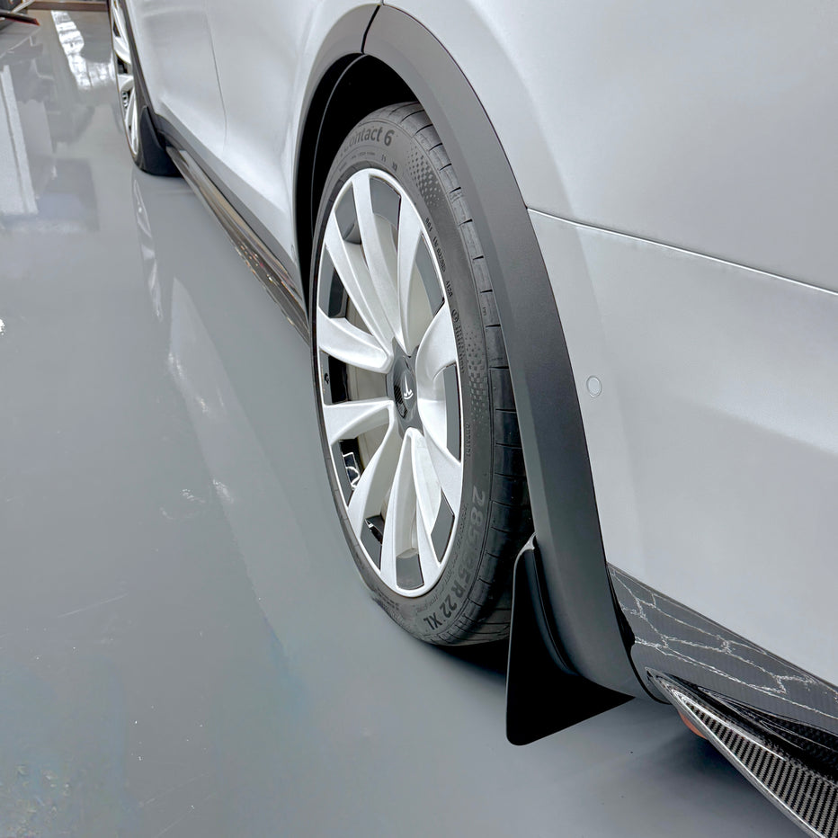 2022+ | Model X Mud Flaps Bendable & Flexible - Screwless (Gen. 2) - S ...